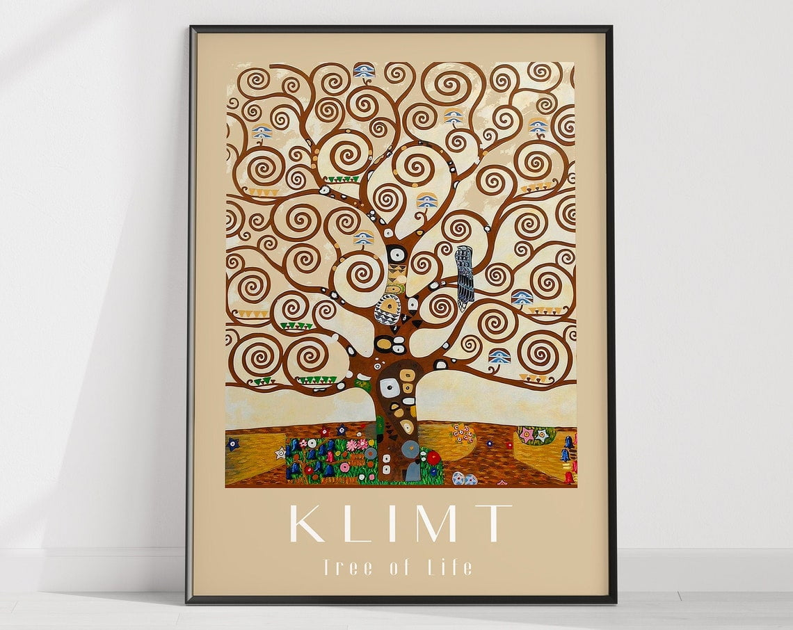 Gustav Klimt Poster, The Tree Of Life, Klimt Exhibition Poster, Art Nouveau, Modern Art Print ...