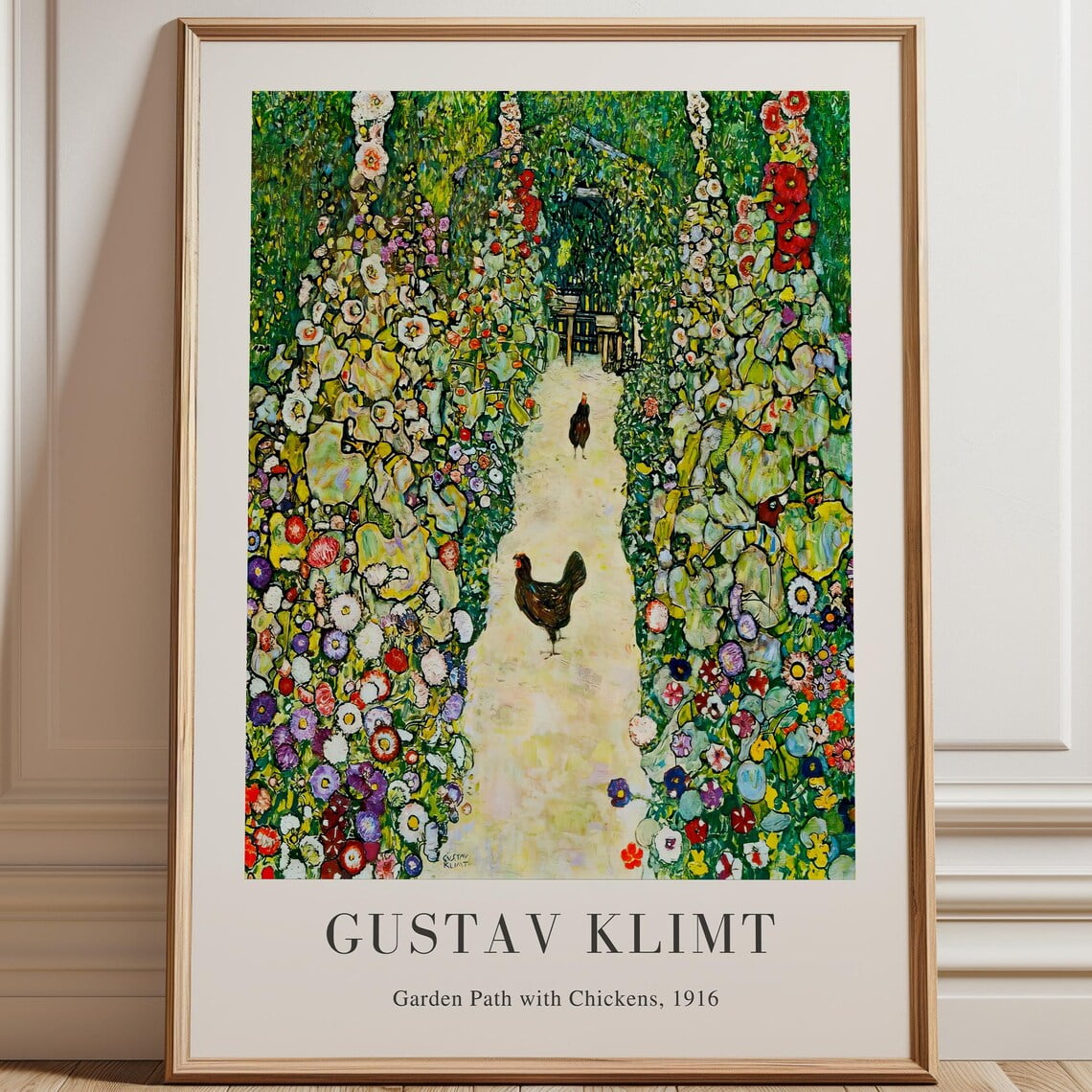 Gustav Klimt Print - Garden Path With Chickens, 1916 Wall Art - Oil ...