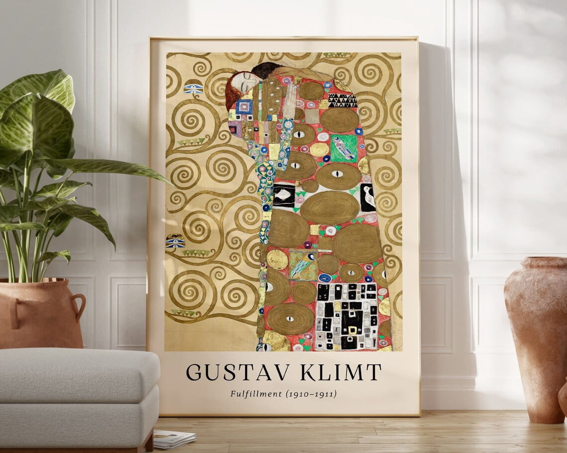 Gustav Klimt Print, Gustav Klimt'S Fulfillment 19101911, Gustav Klimt ...