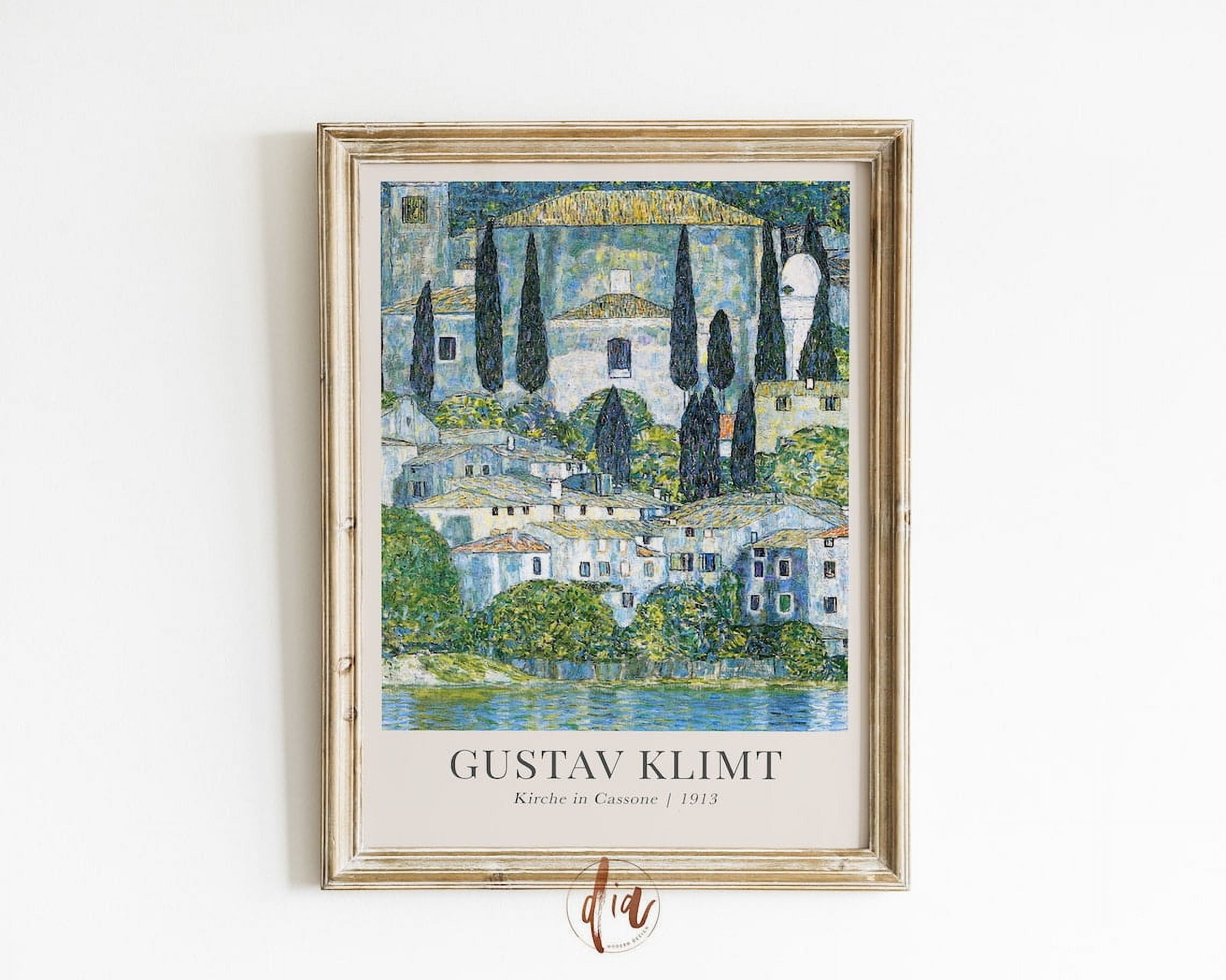 Gustav Klimt Print, Klimt Exhibition Poster Kirche In Cassone, Famous Painting, Vintage Poster ...