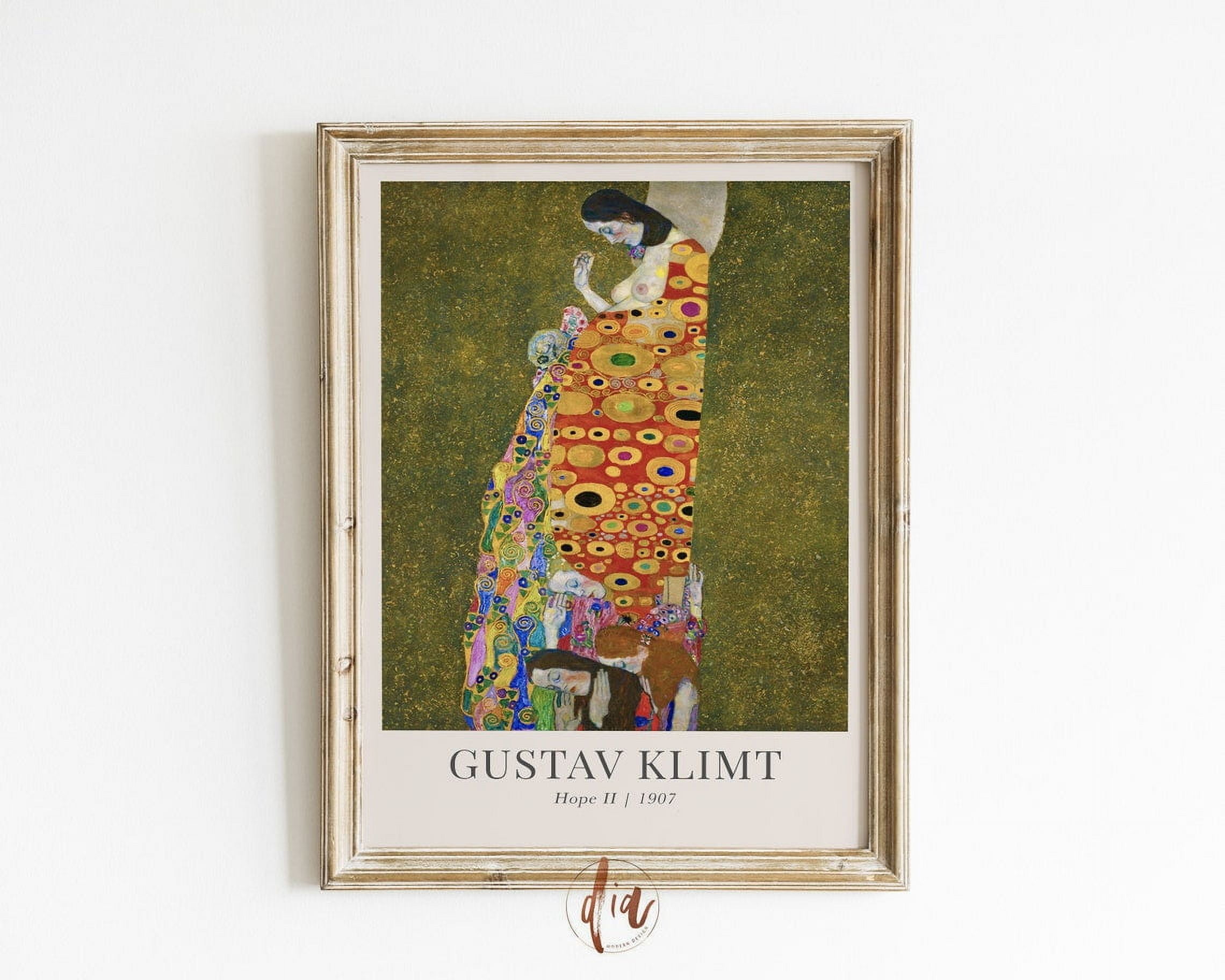Gustav Klimt Print, Klimt Poster Hope, Exhibition Poster, Famous Painting, Vintage Poster ...