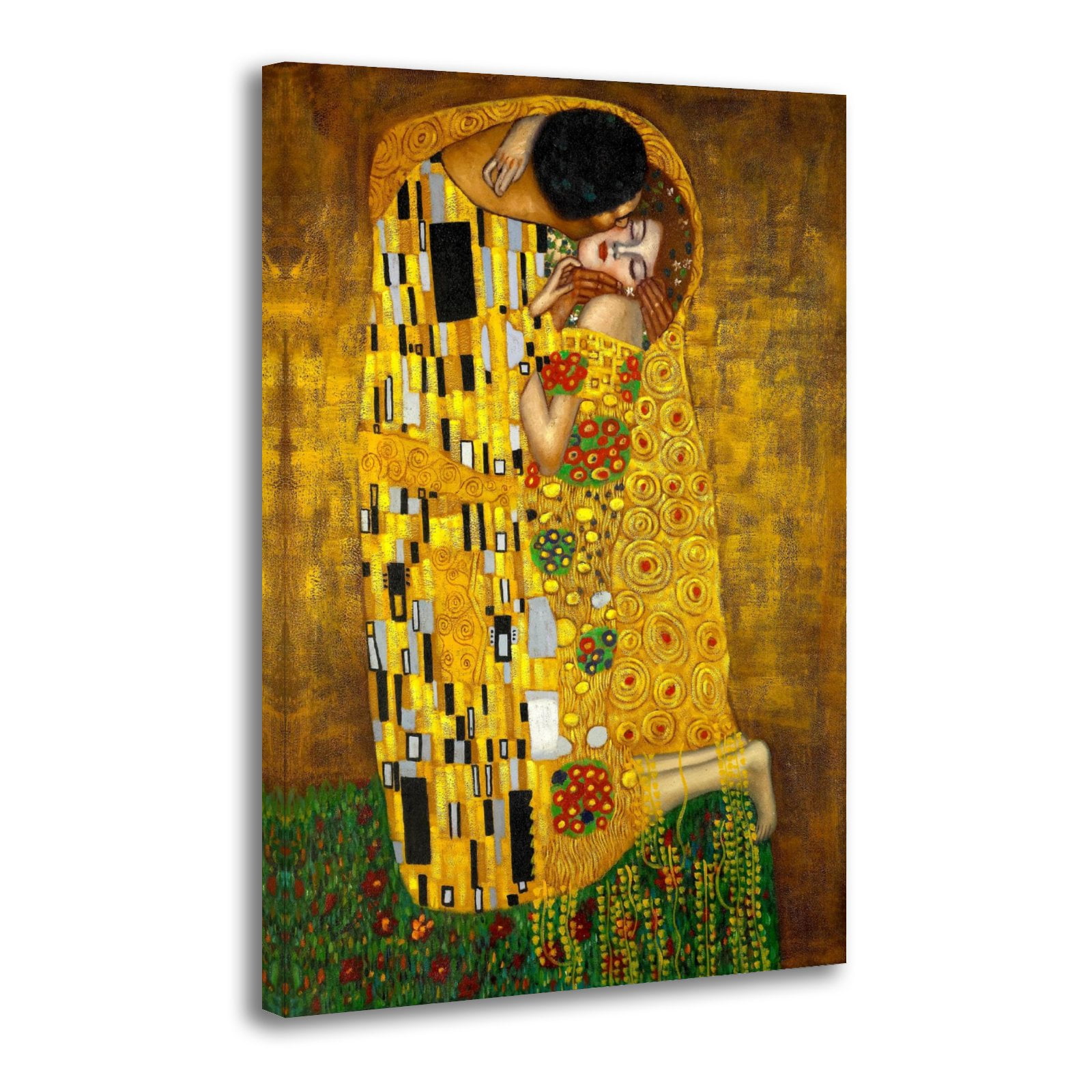 Gustav Klimt - The Kiss Artworks Canvas Poster Room Aesthetic Wall Art ...