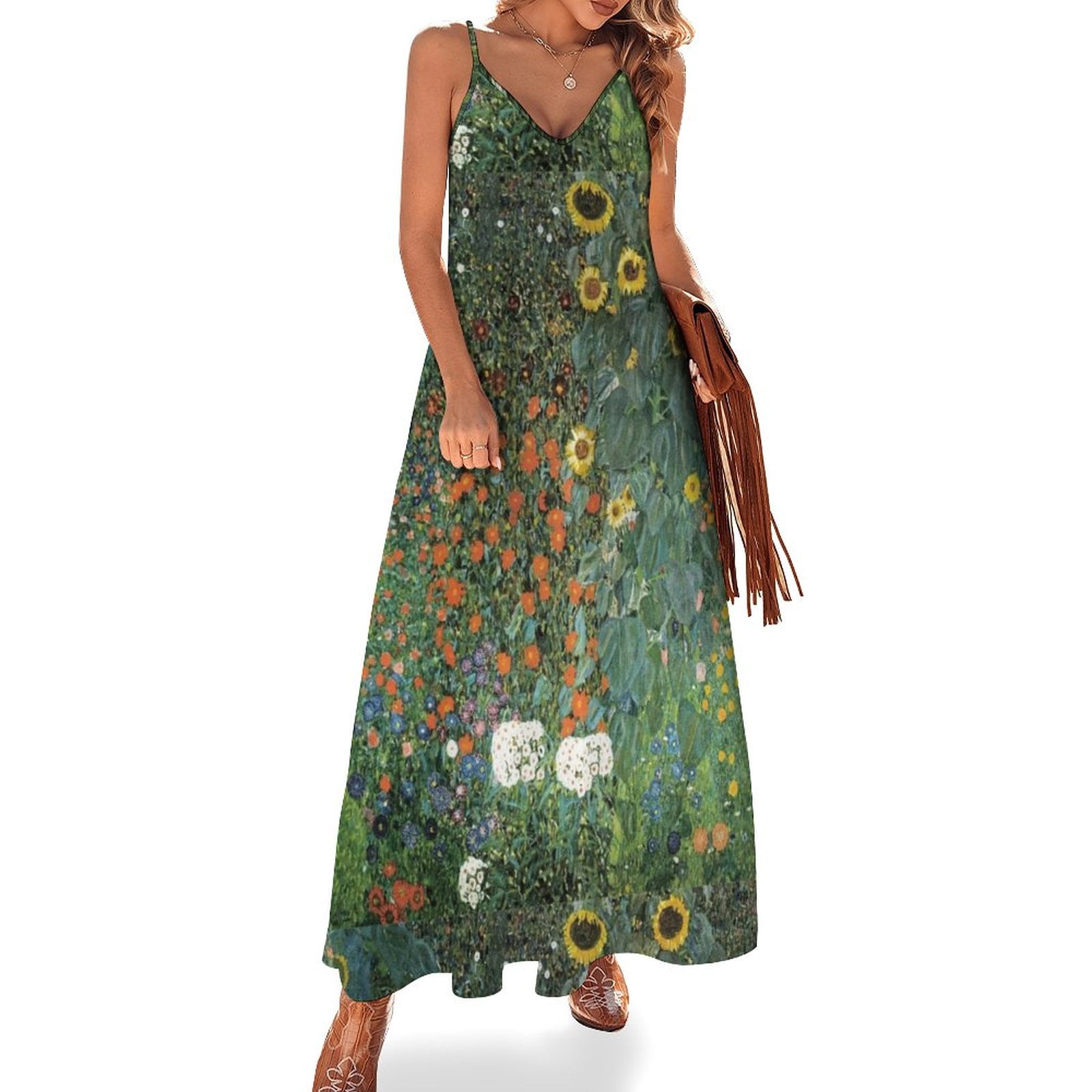 Gustav Klimt - The Sunflower Sleeveless Dress summer dress woman 2024 ...