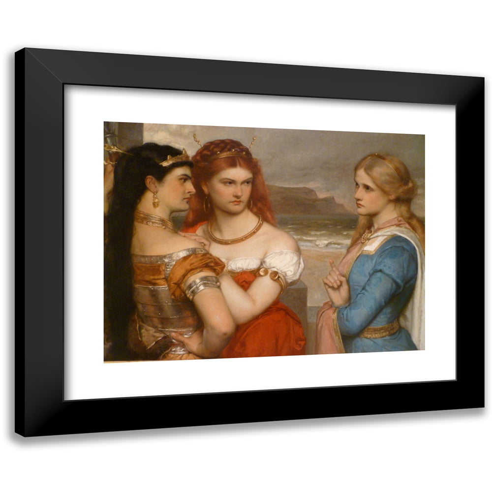 Gustav Pope 24x19 Black Modern Framed Museum Art Print Titled - Three Daughters of King Lear ...