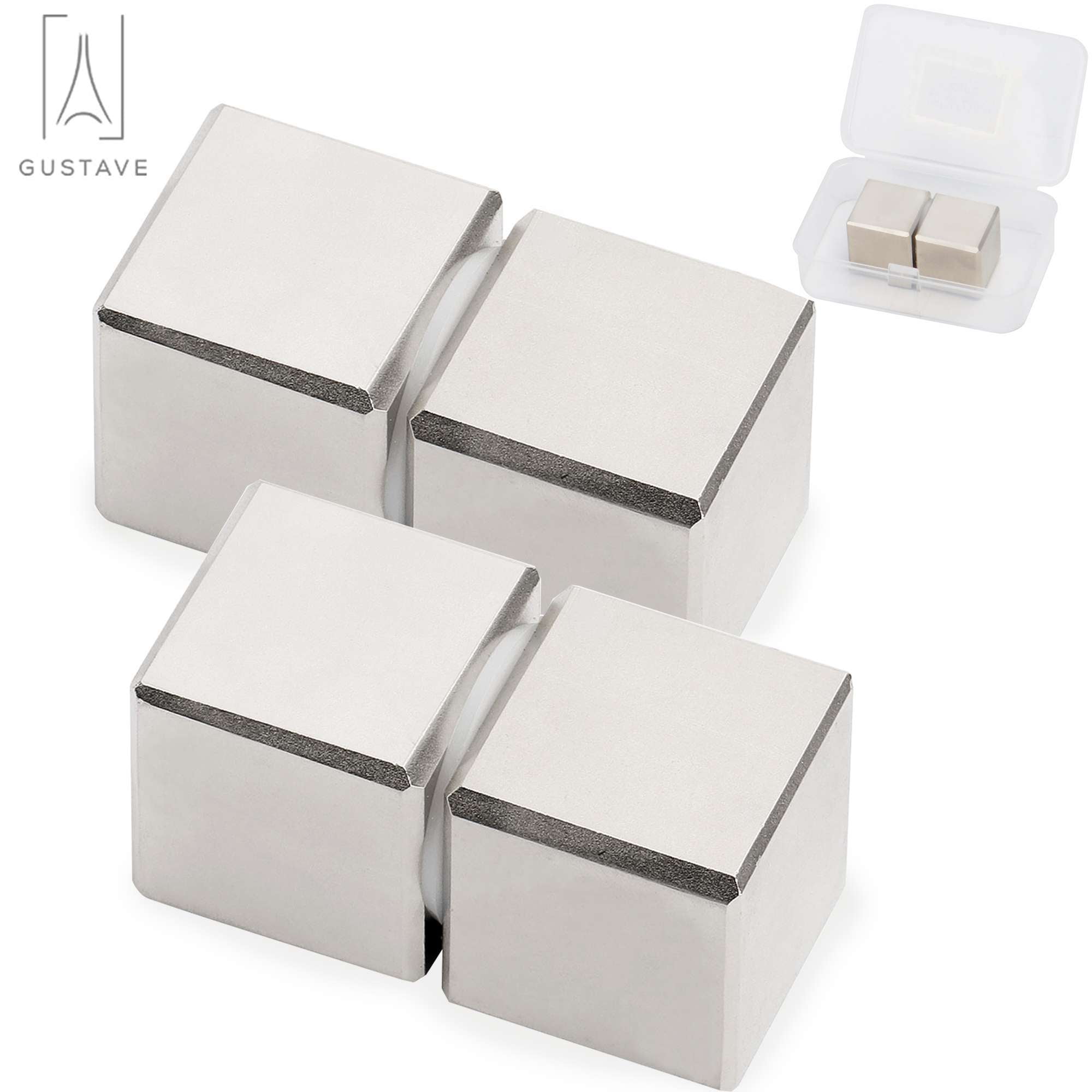 Gustave 1 Inch Neodymium Magnets, 25x25x25mm Square Rare Earth Magnet ...
