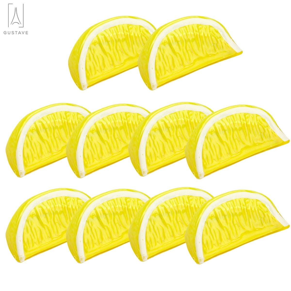 Gustave 10PCS Fake Lemon Slice Lifelike Simulation Artificial Lemon ...