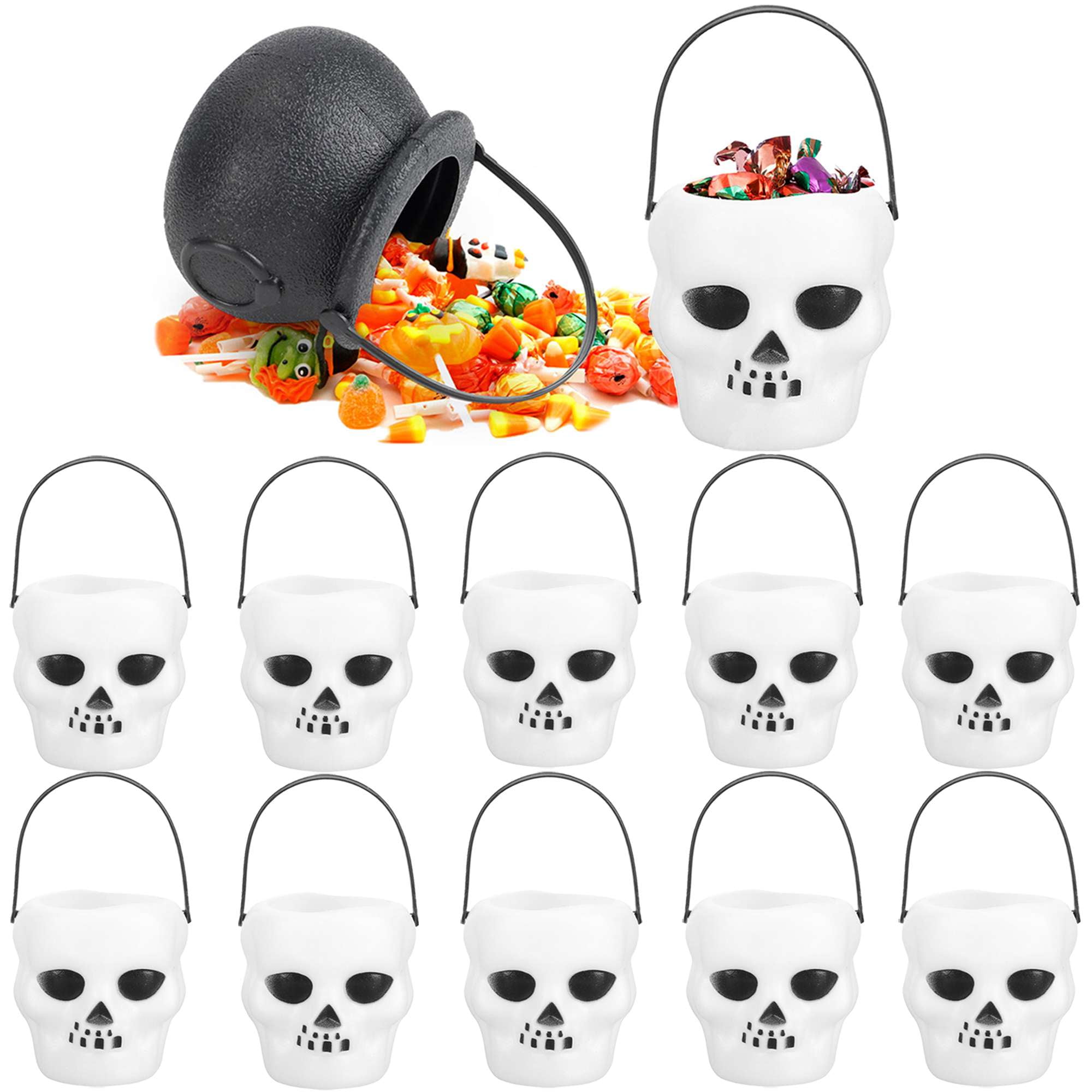 Gustave 10Pcs Halloween Trick or Treat Candy Buckets Small Plastic ...