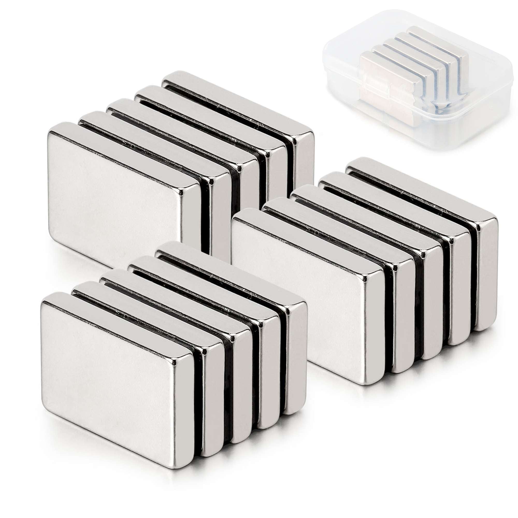 Gustave 15Pcs 1.18 x 0.79 x 0.2 Inch Neodymium Rare Earth Bar Magnets ...