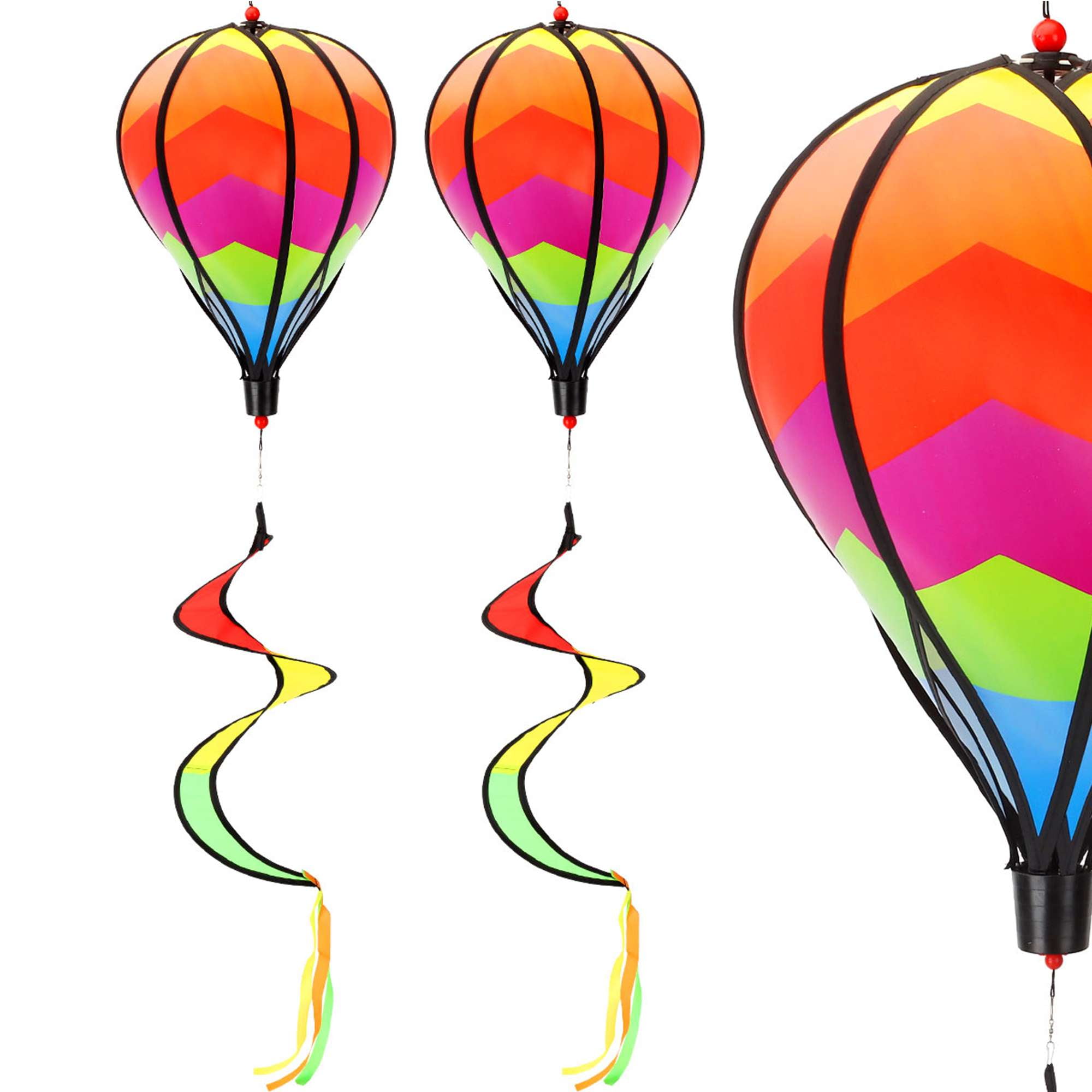 Gustave 2 Pack Hot Air Balloon Wind Spinners Garden Windmill 51 ...
