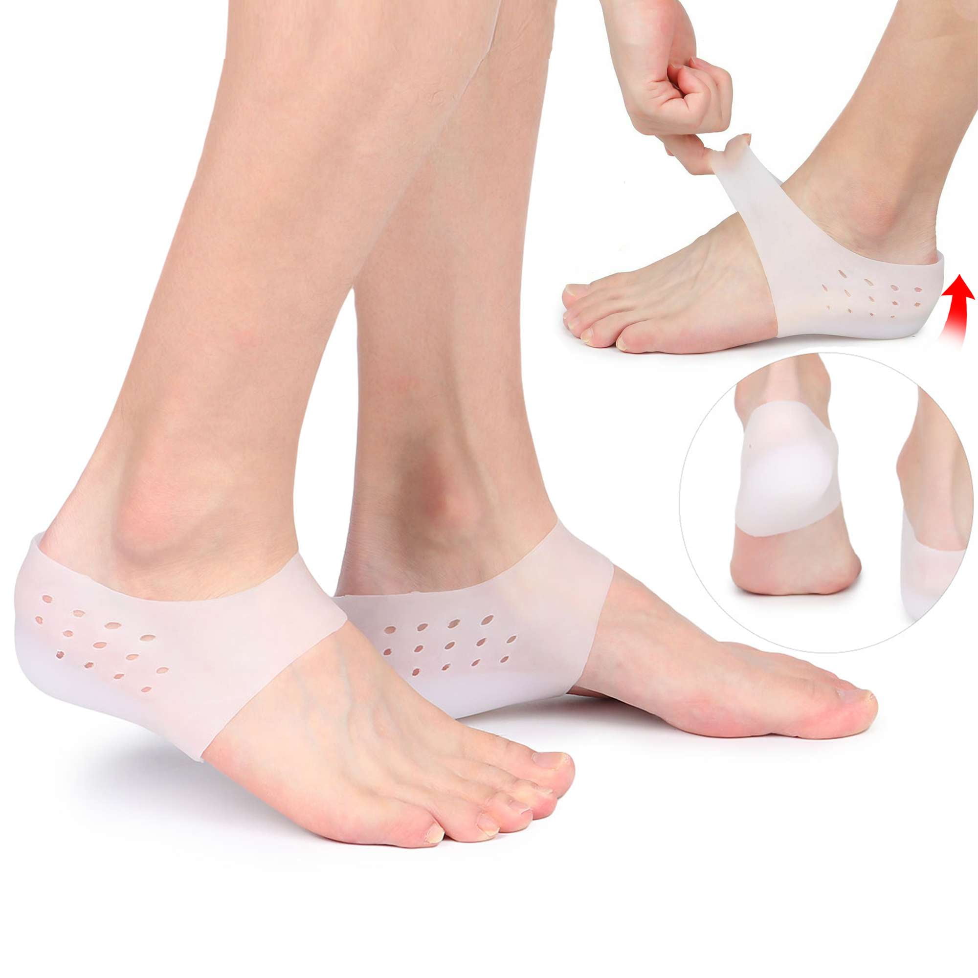 Gustave 2 Pairs Silicone Height Increase Insoles for Women Men ...