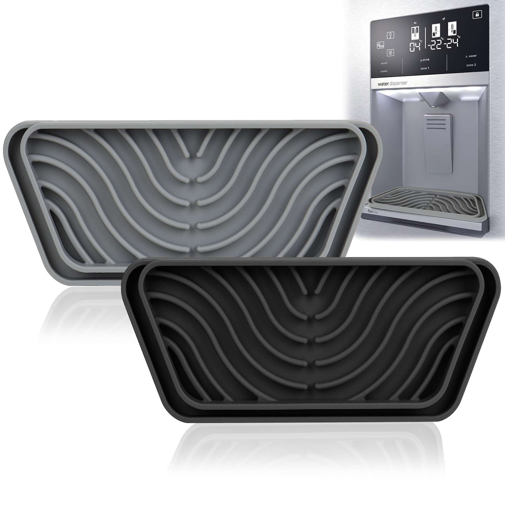 Gustave 2 Pcs Refrigerator Drip Tray Catcher Silicone Cuttable Mini ...