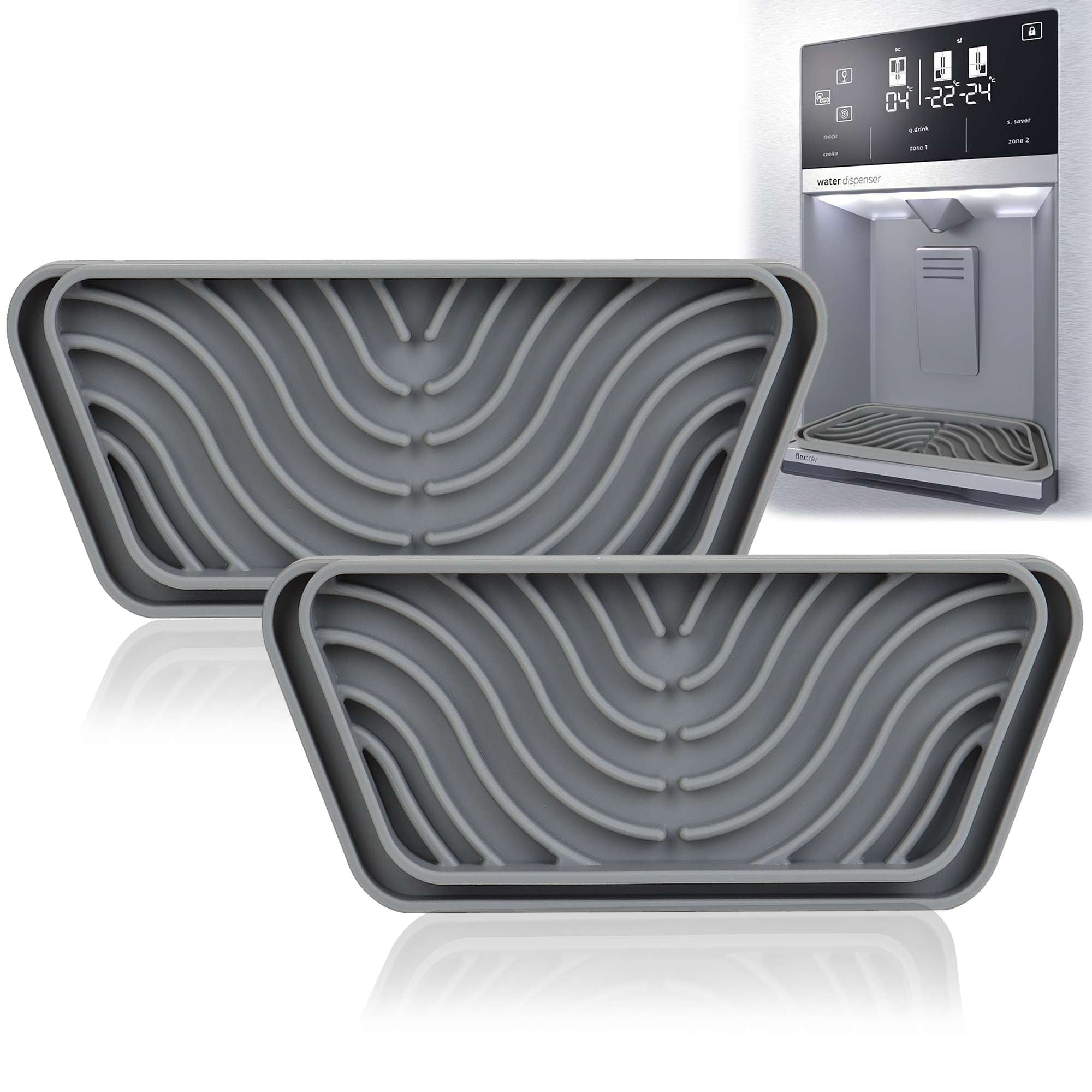 Gustave 2 Pcs Refrigerator Drip Tray Catcher Silicone Cuttable Mini ...