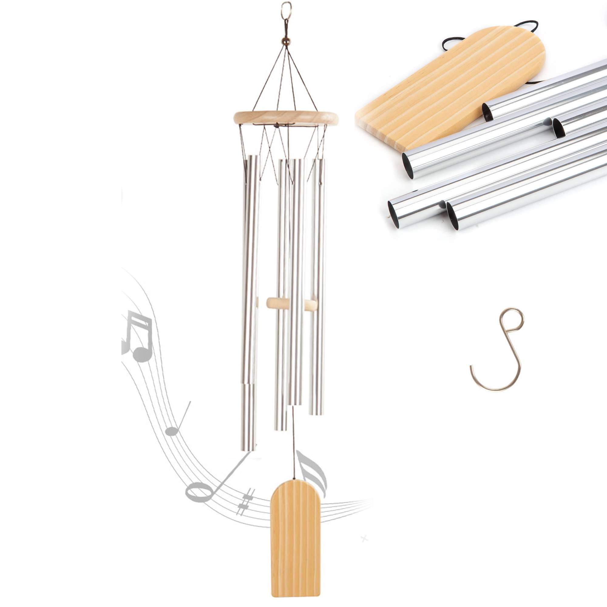 Gustave 29.5" Wind Chimes Outdoor Garden Hanging Windchimes Decor with ...