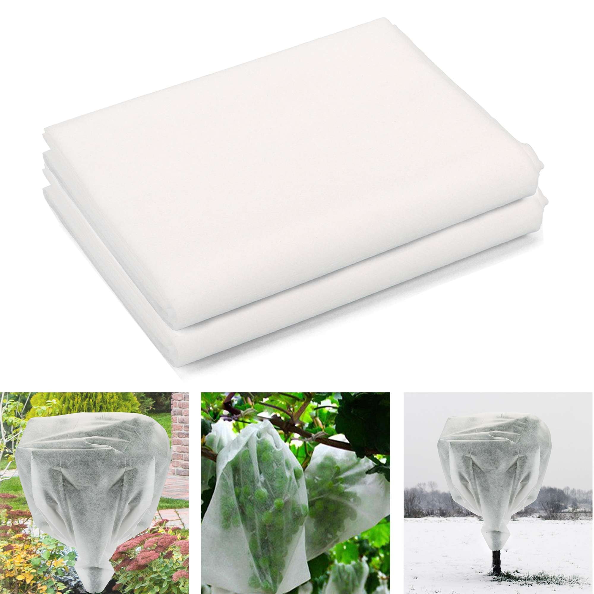 Gustave 2Pcs Plant Covers Freeze Protection Fabric Floating Row Cover ...