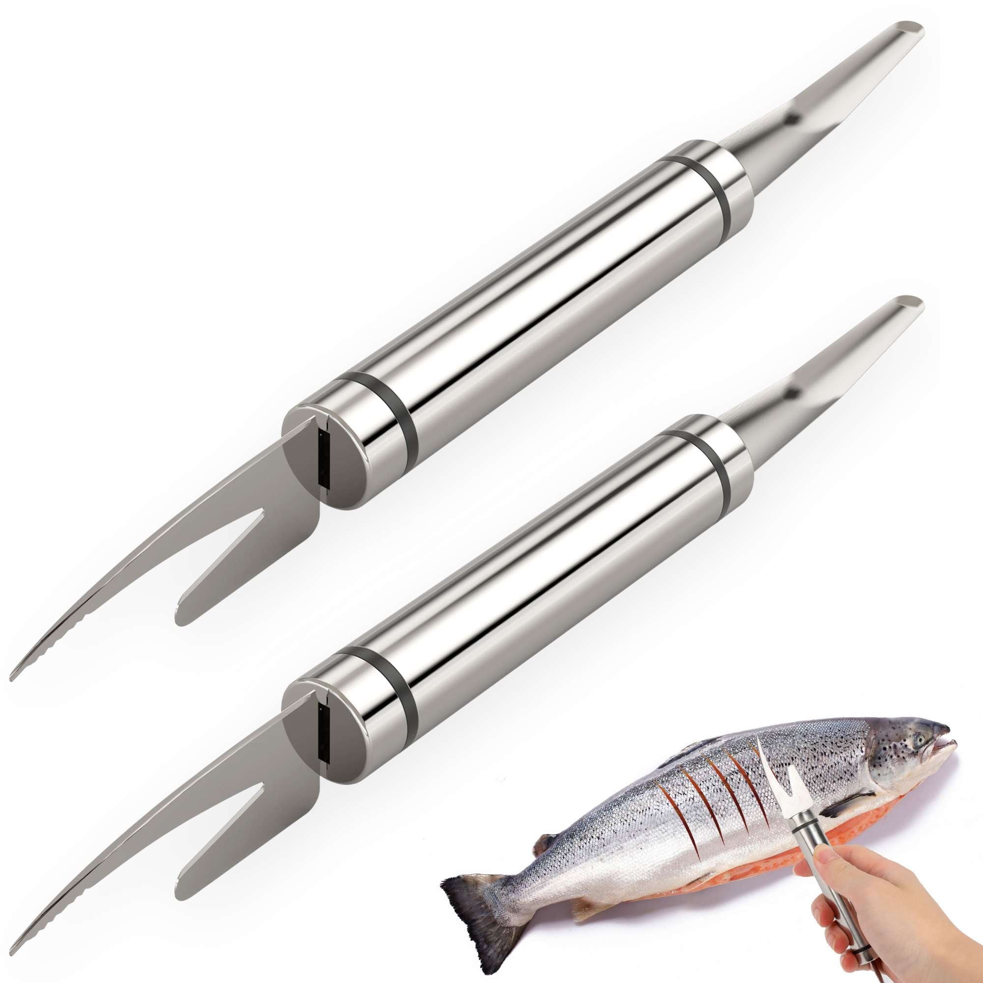 Gustave 2Pcs Stainless Steel Shrimp Deveiner Tool Peeler Fish Scale ...