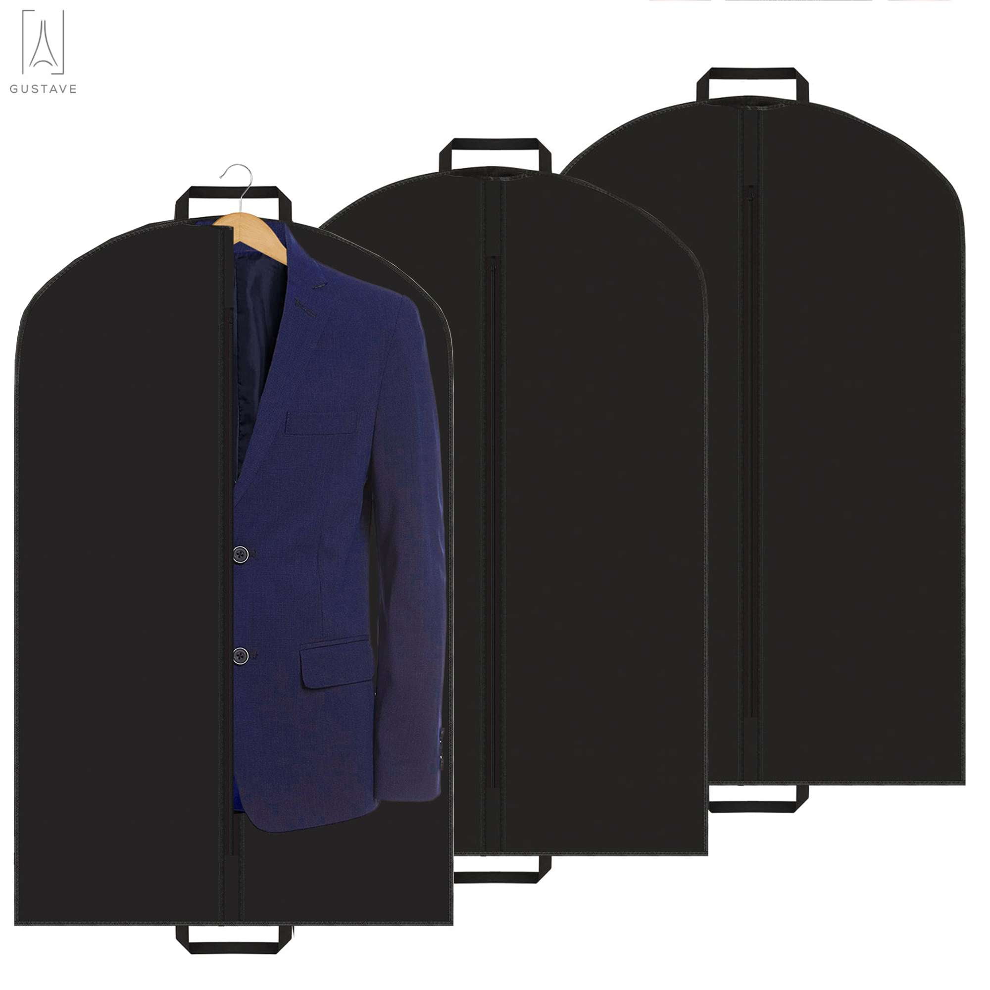 Gustave 3 Pack Garment Bags for Storage Dust-Proof Suit Bags Garment ...