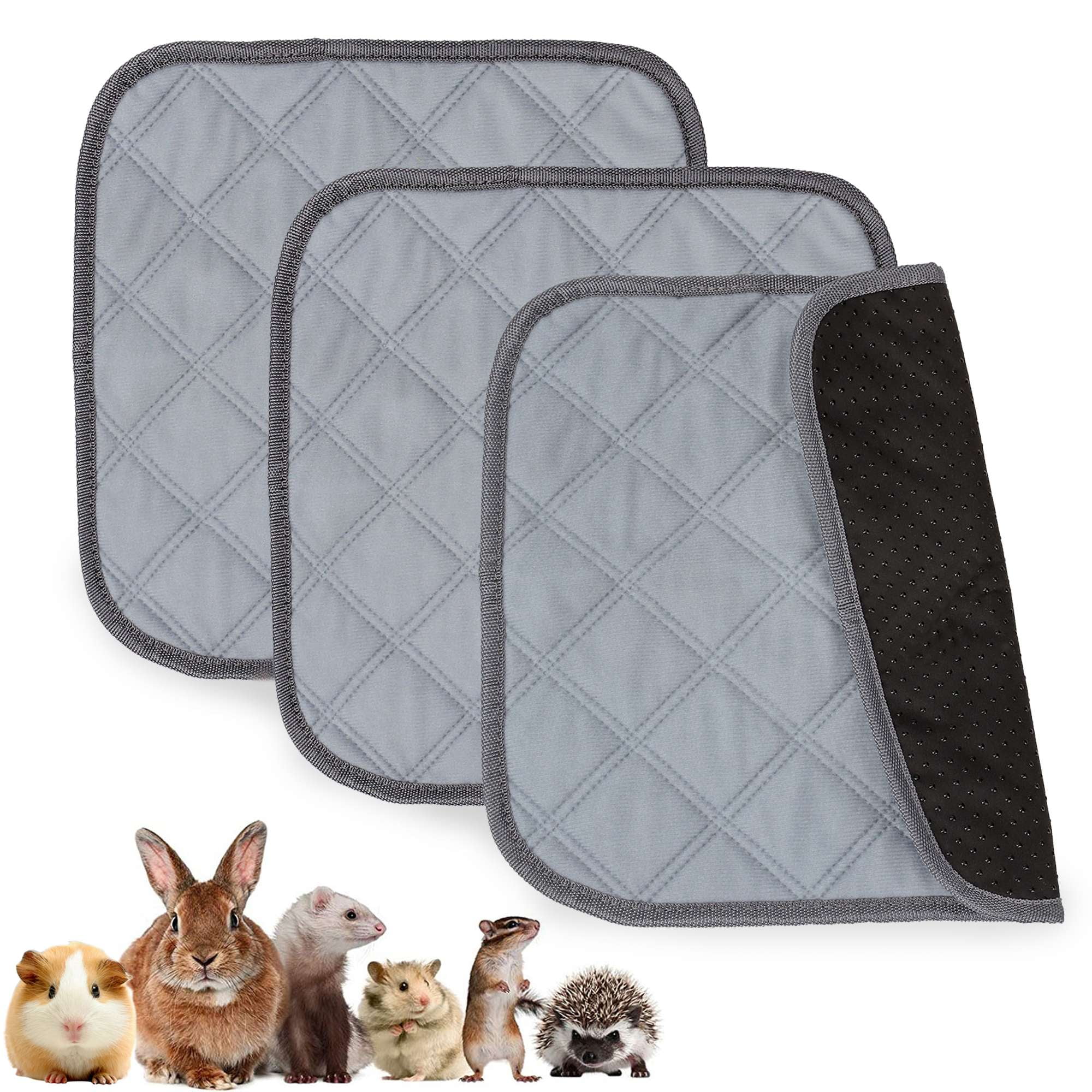 Gustave 3 Pack Guinea Pig Cage Liners Reusable Washable Pee Pads Small ...
