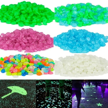 Willstar 300Pcs Luminous Stones,Glow in The Dark Garden Pebbles Rocks ...