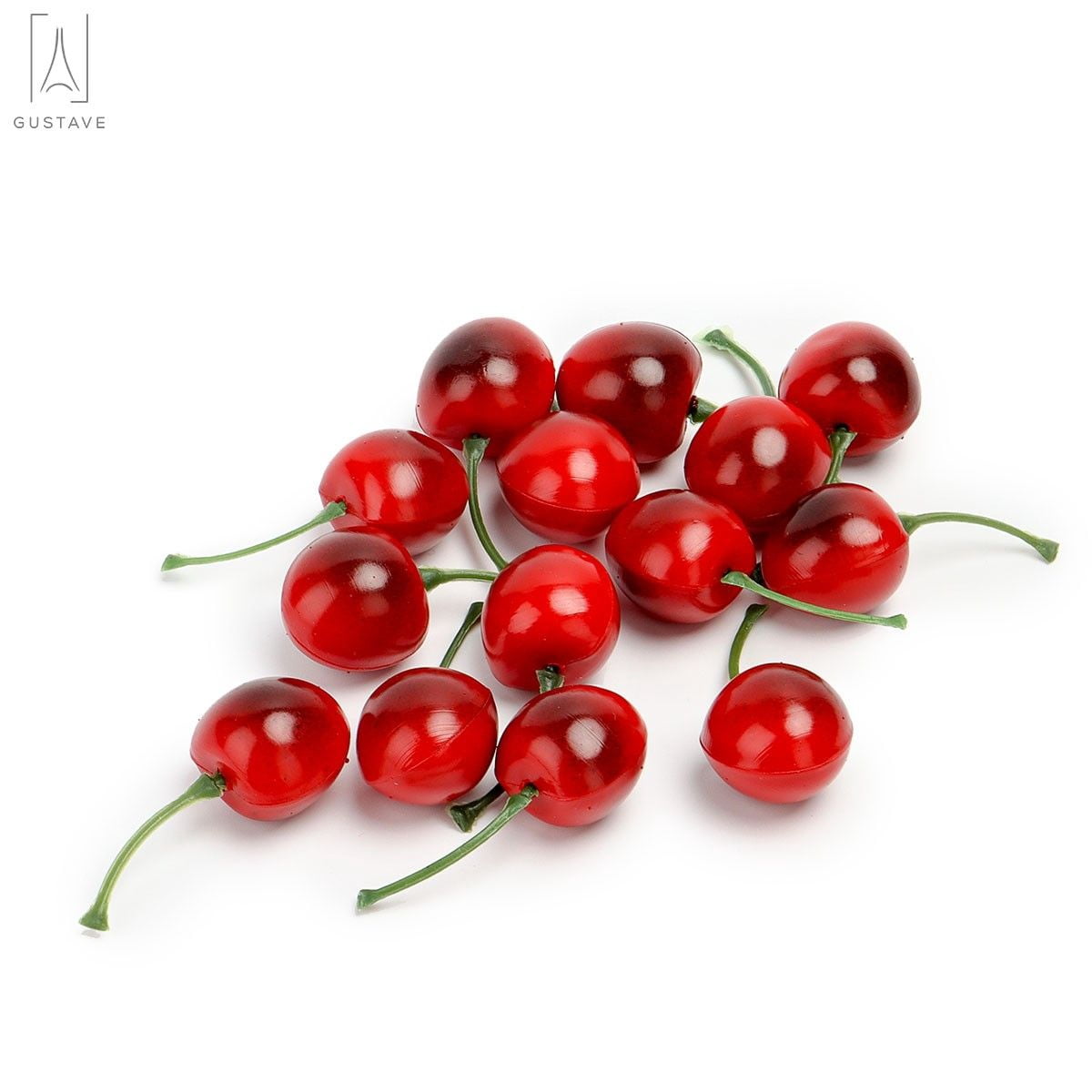 Gustave 30Pcs Artificial Plastic Cherry Lifelike Simulation Small ...