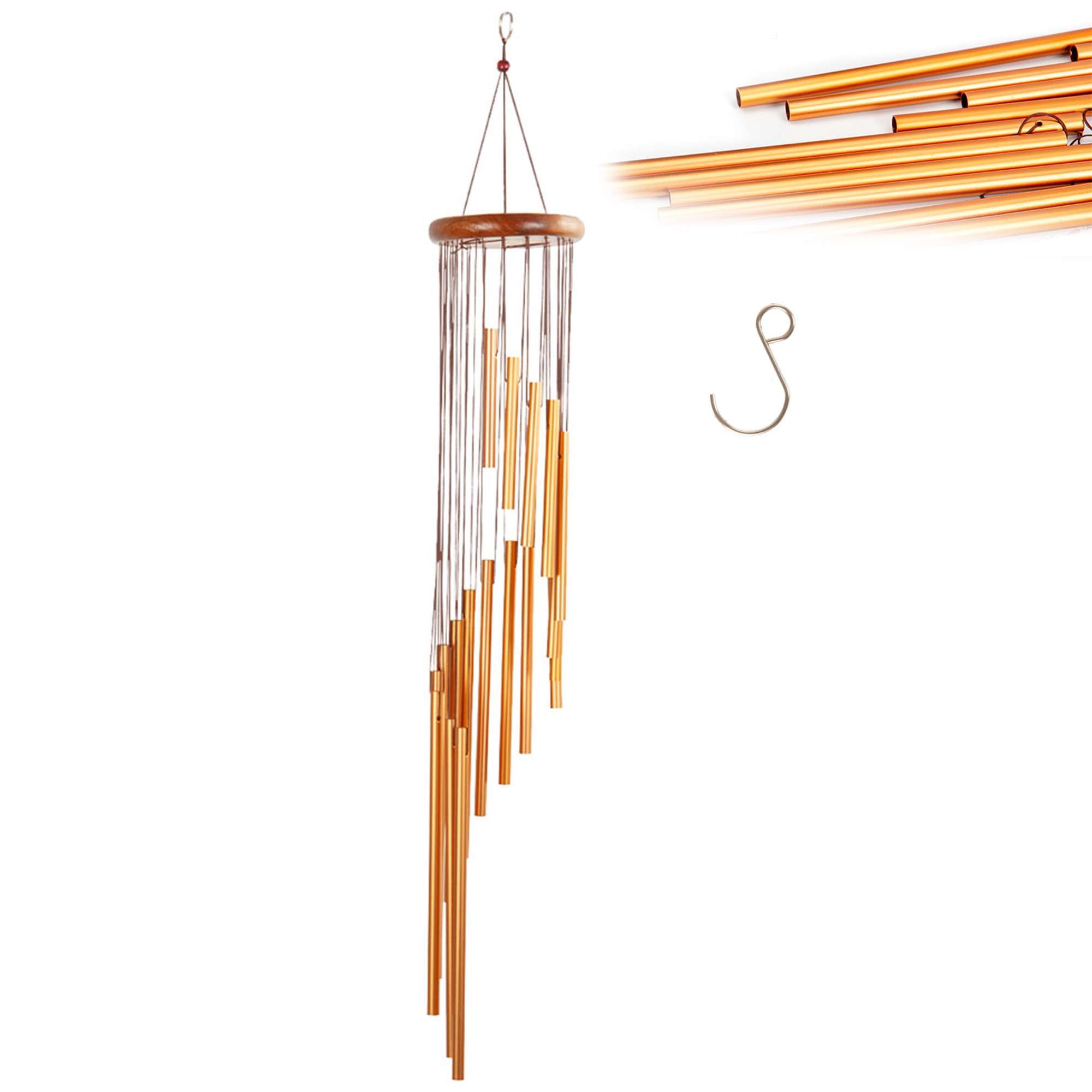 Gustave 35.4" Wind Chimes Outdoor Garden Hanging Windchimes Decor with ...