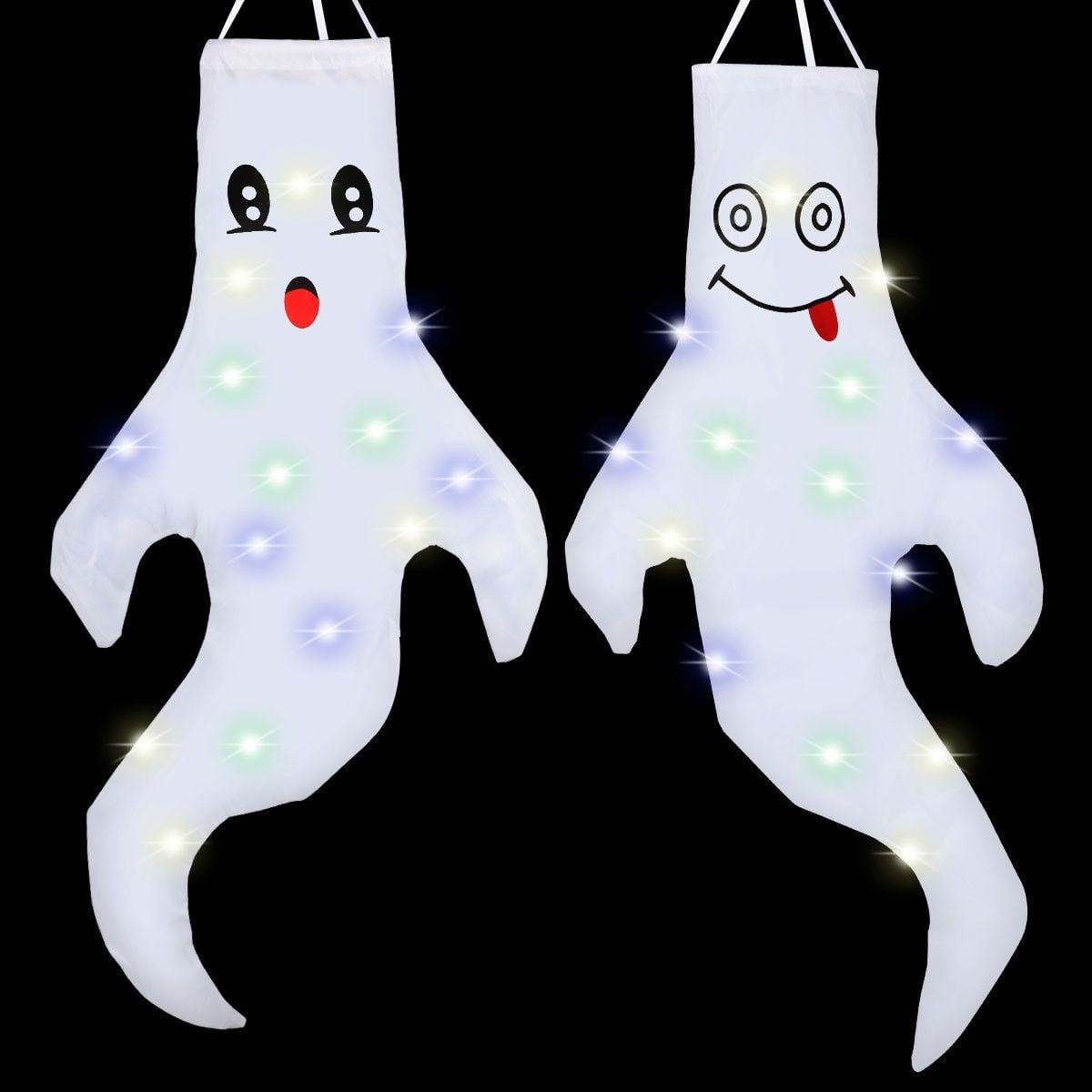 Gustave 43" Halloween Ghost Windsocks Hanging Decorations Flag Wind ...