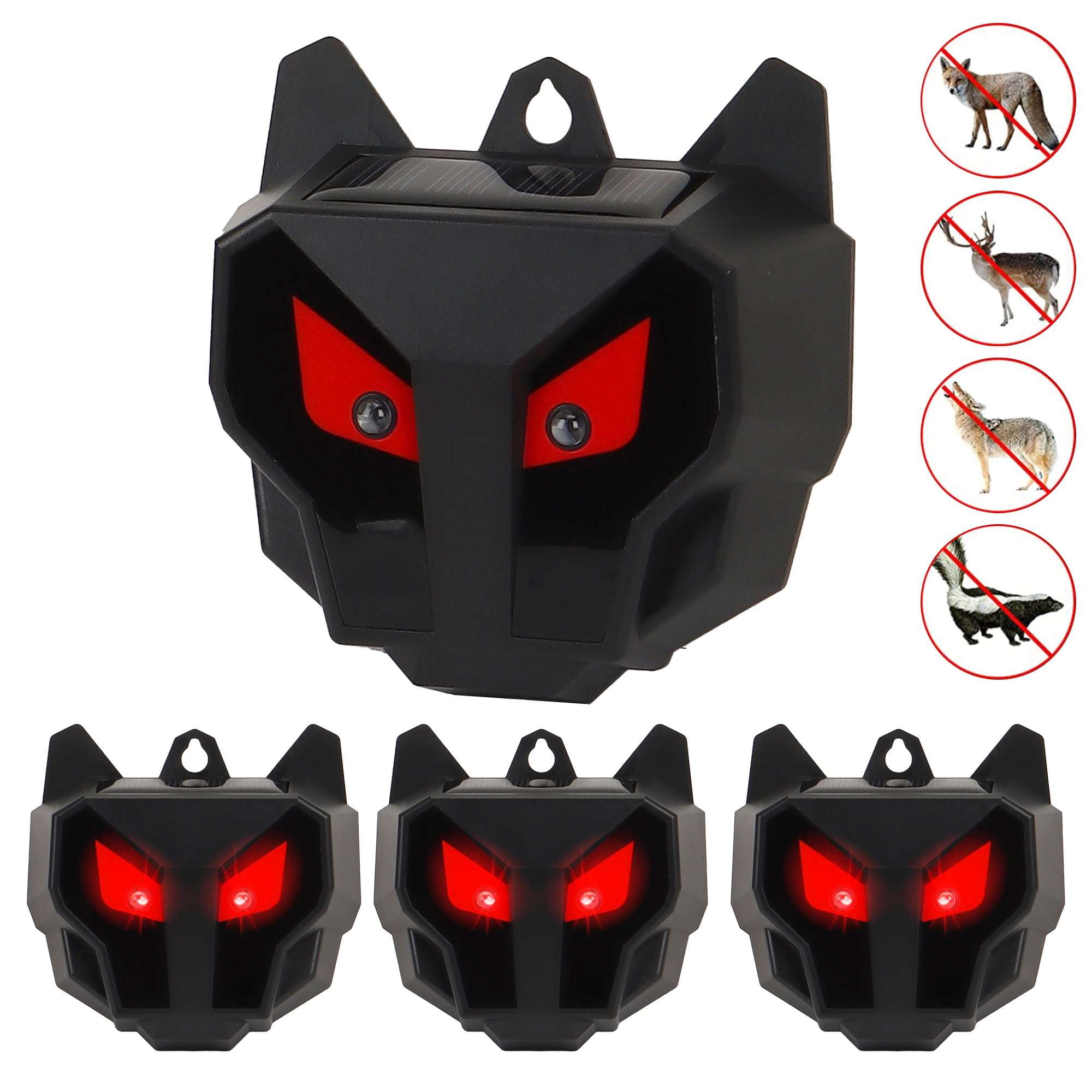 Gustave Solar Powered Ultrasonic Nocturnal Animal Repeller, 4 Pack ...