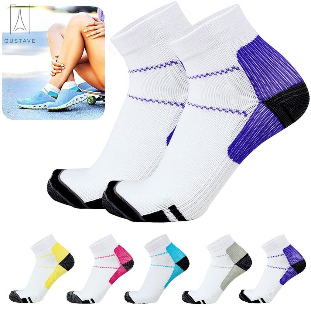 Gustave 5 Pairs Sport Plantar Fasciitis Compression Socks Arch Support ...