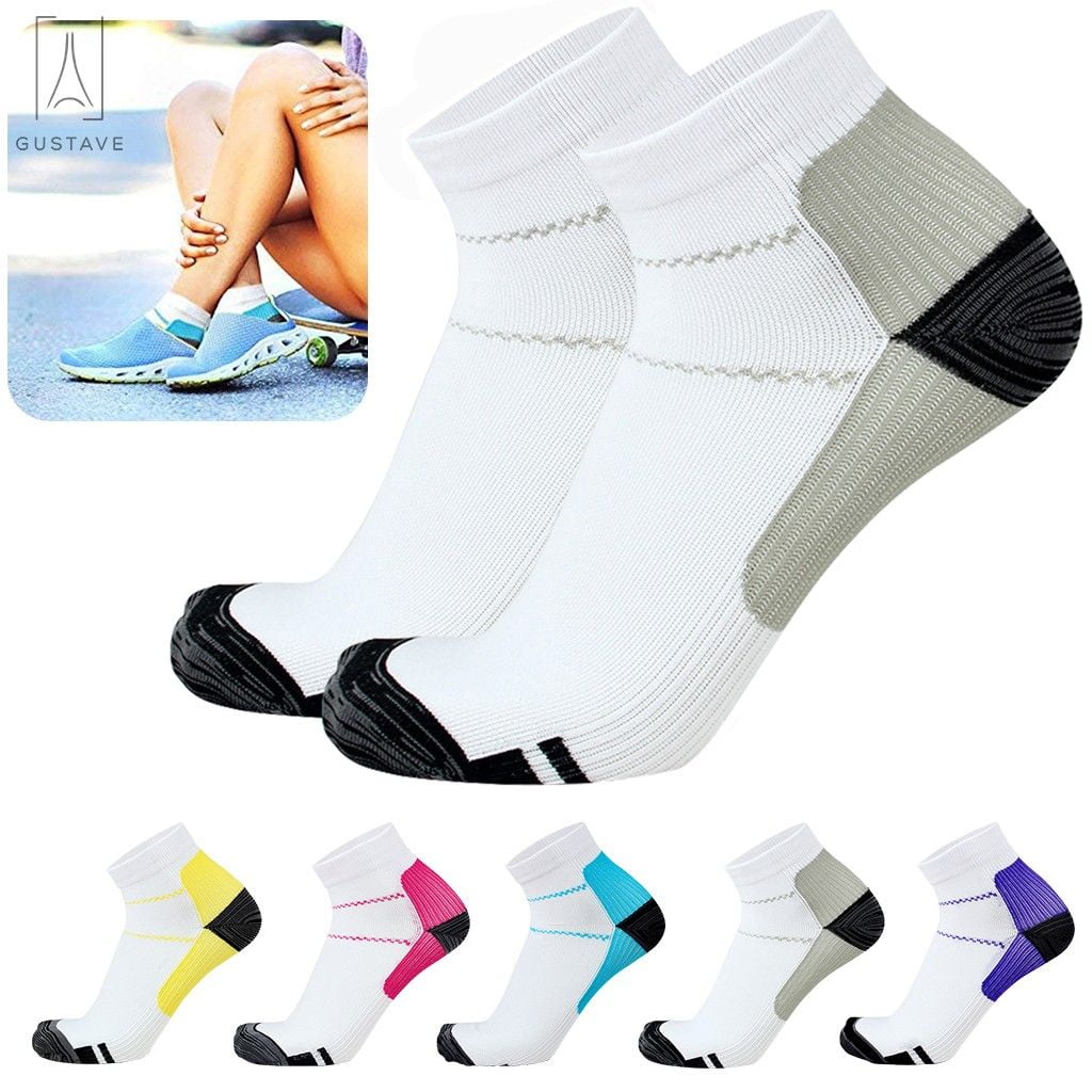 Gustave 5 Pairs Sport Plantar Fasciitis Compression Socks Arch Support ...