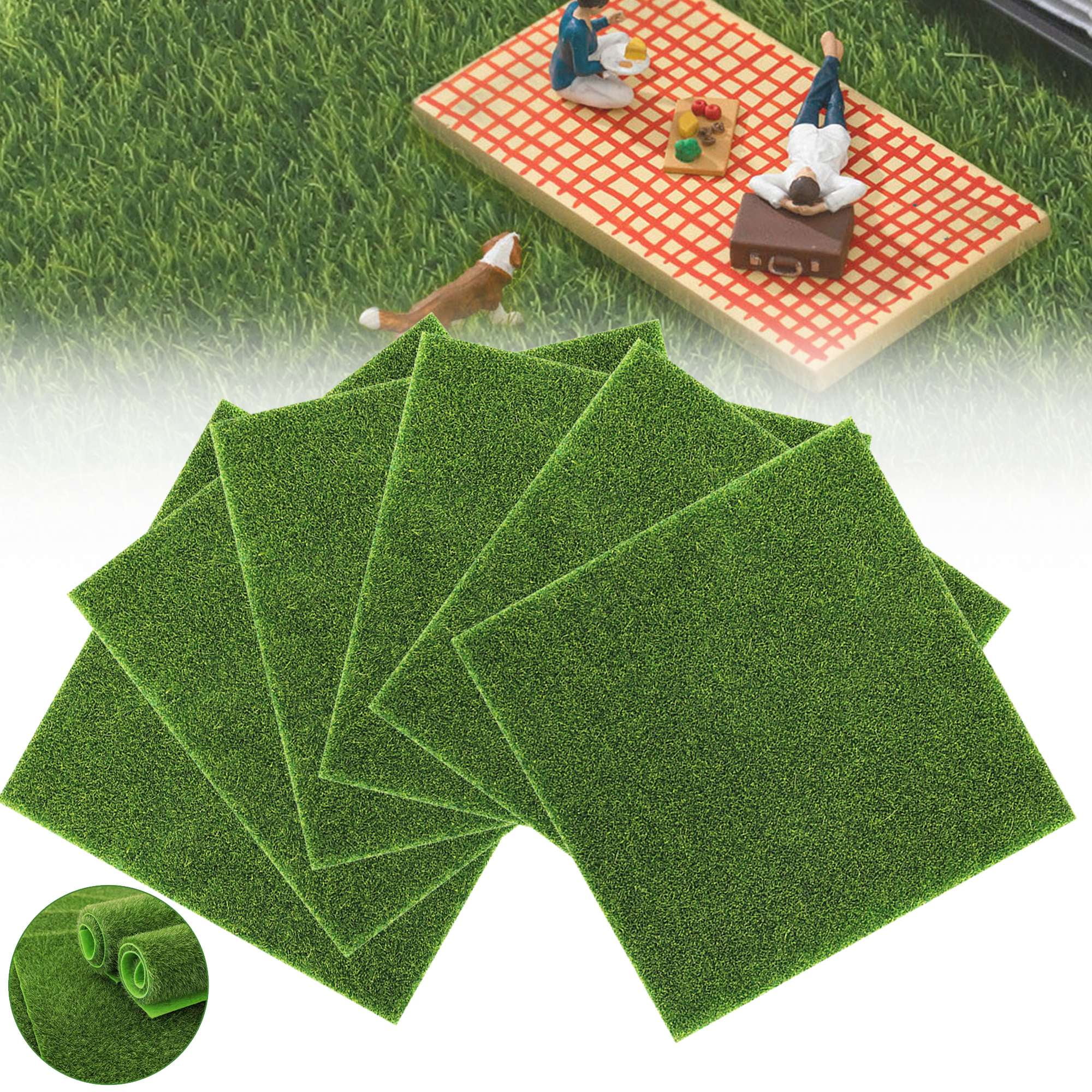 Gustave 6Pcs Artificial Garden Craft Grass Miniature Fairy Garden Fake ...