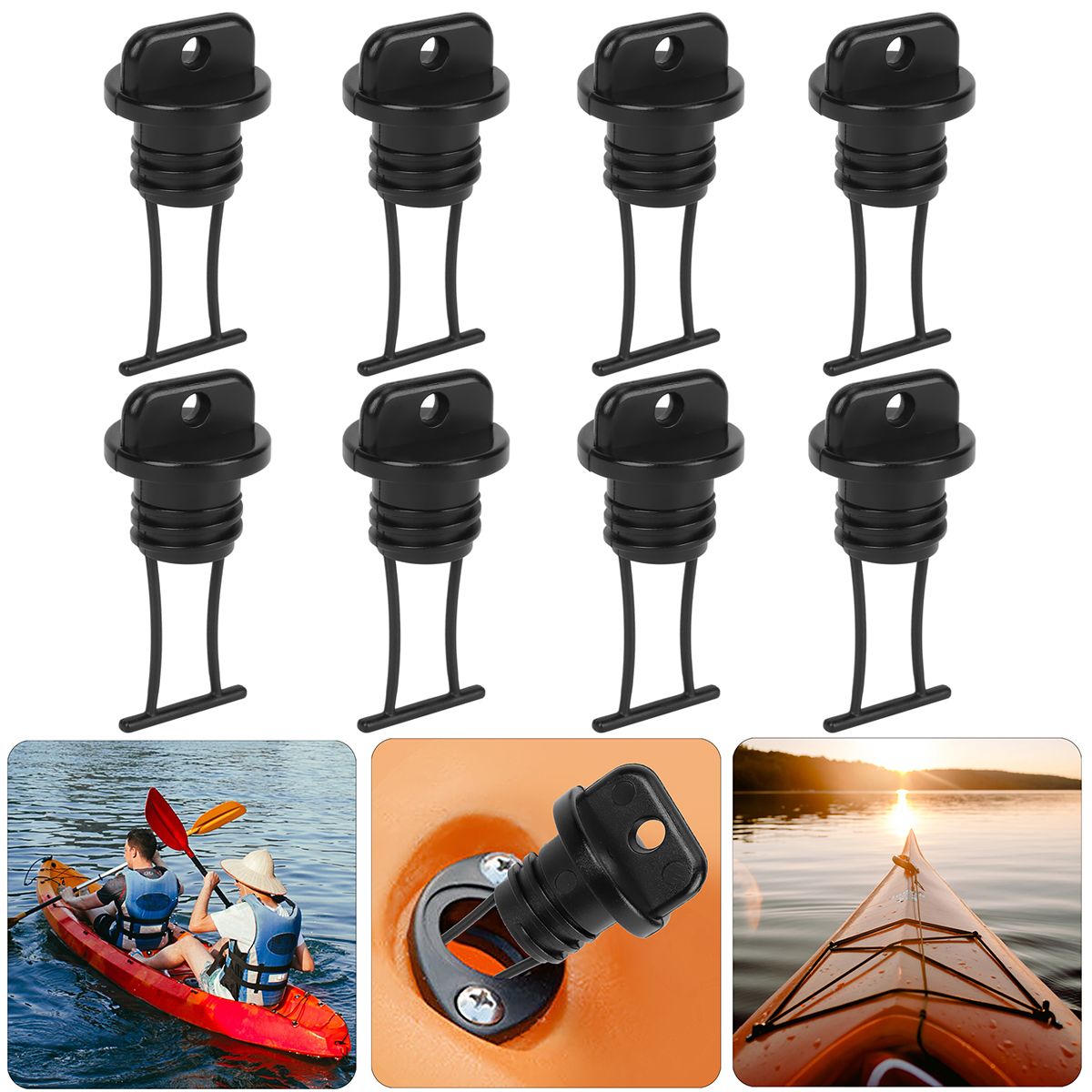 Customer reviews for Gustave 8Pcs Universal Kayak Drain Plugs Thread ...
