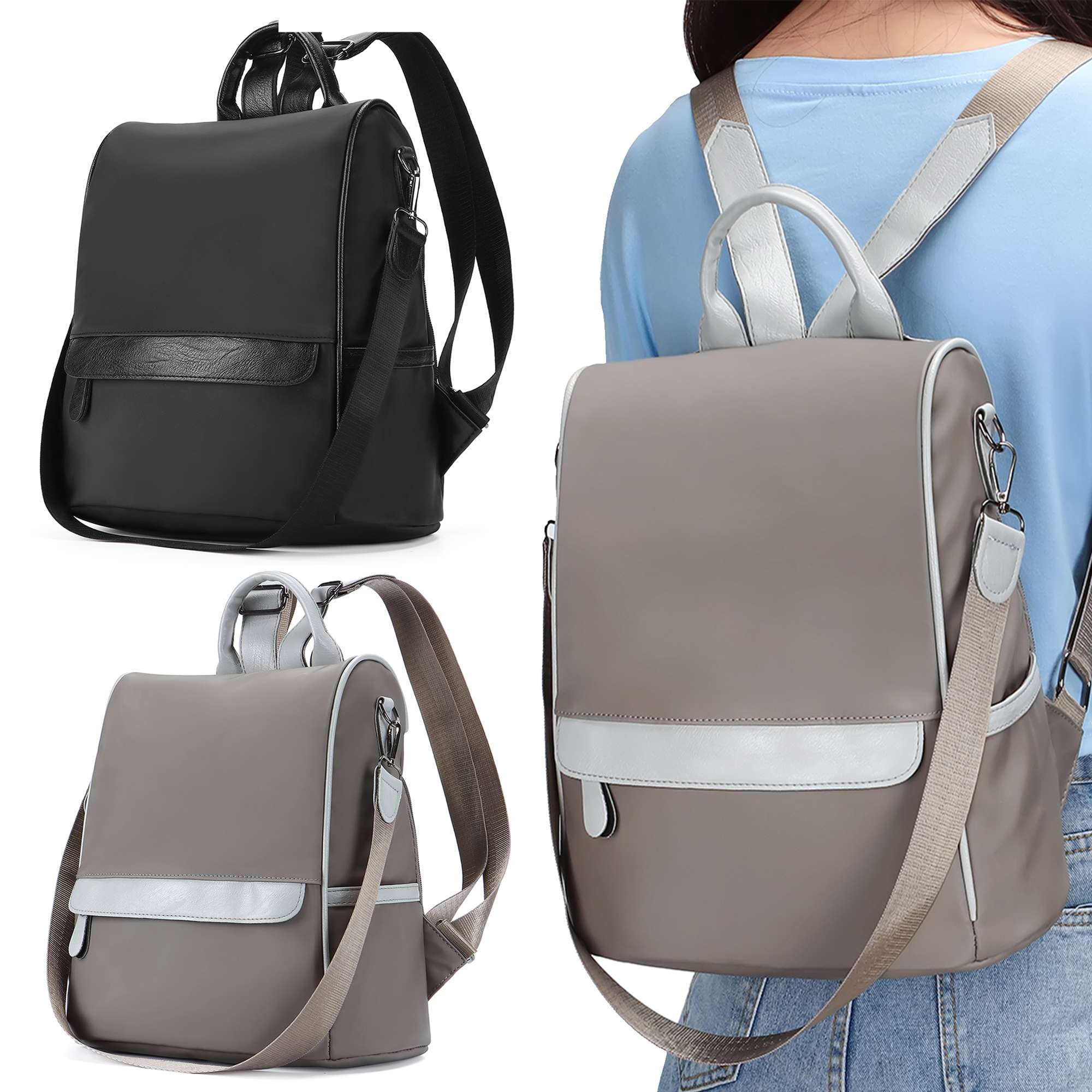 Gustave Anti-Theft Backpack Purse for Women PU Leather Travel Backpack ...