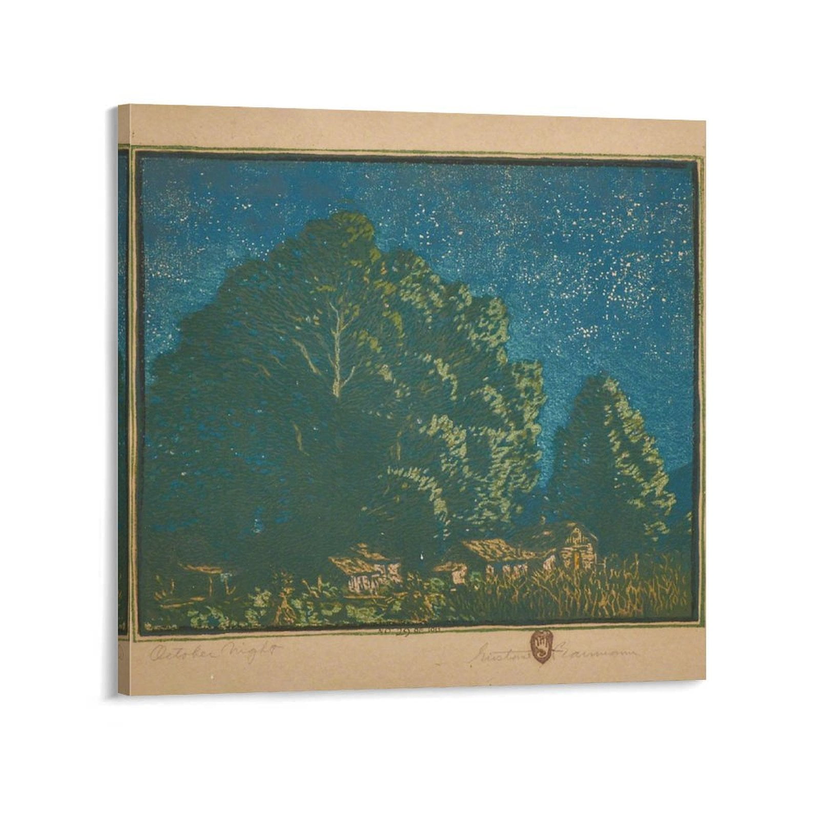 Gustave Baumann Was An American Printmaker And Painter ，October Night ...