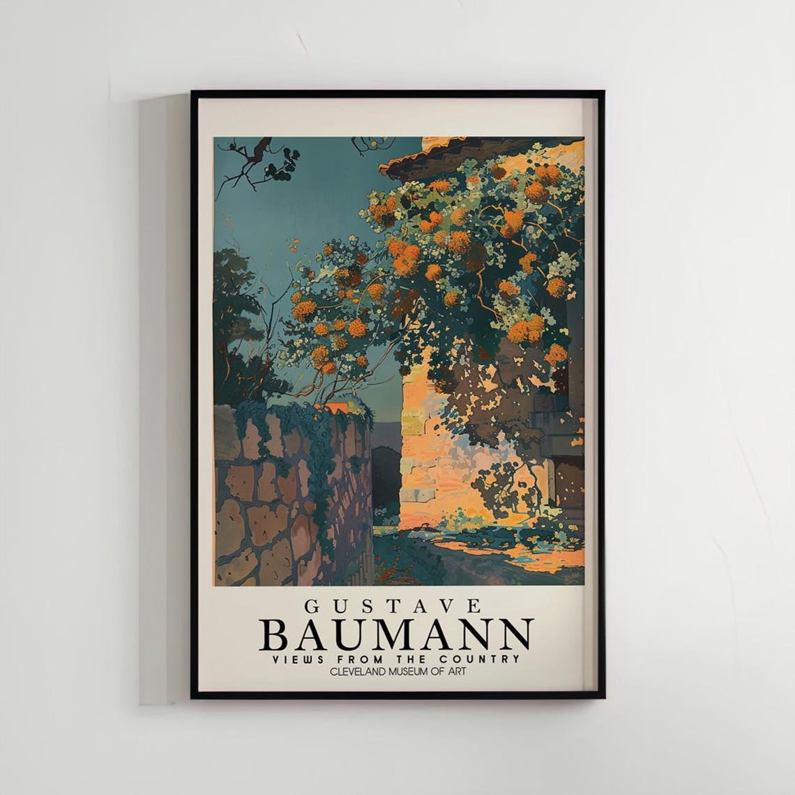 Gustave Baumann Art Poster, Living Room Decor, Nature Art, Woodblock ...