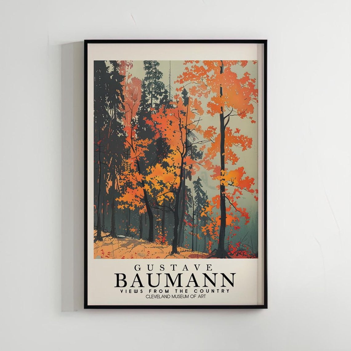 Gustave Baumann Art Poster, Woodblock Print, Nature Art, Living Room ...