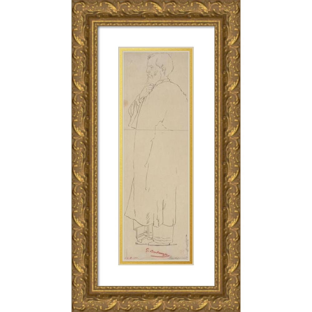 Gustave Boulanger 8x18 Gold Ornate Wood Frame and Double Matted Museum ...