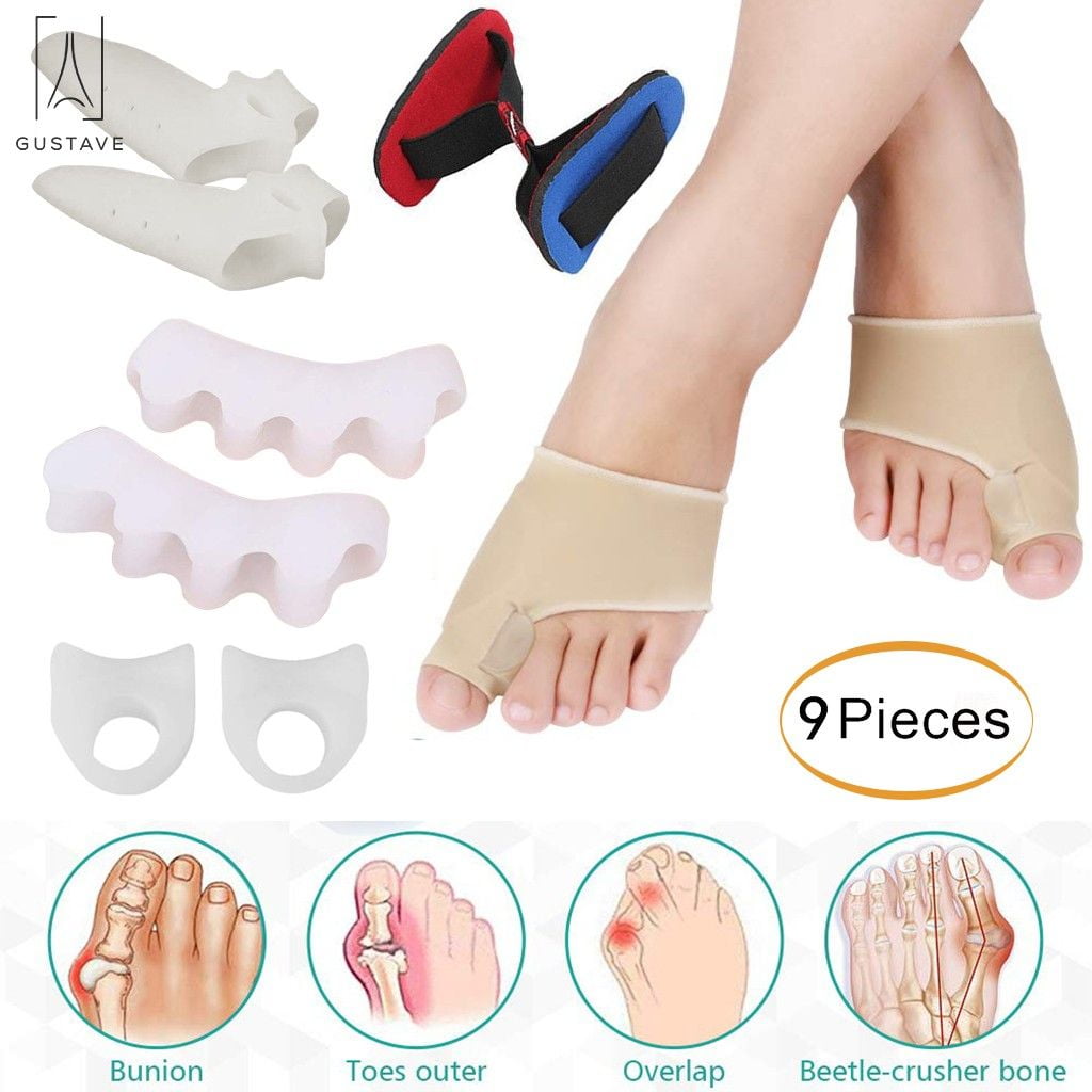 Gustave Bunion Corrector Kit Toe Sleeves Separators, Treat Pain in ...
