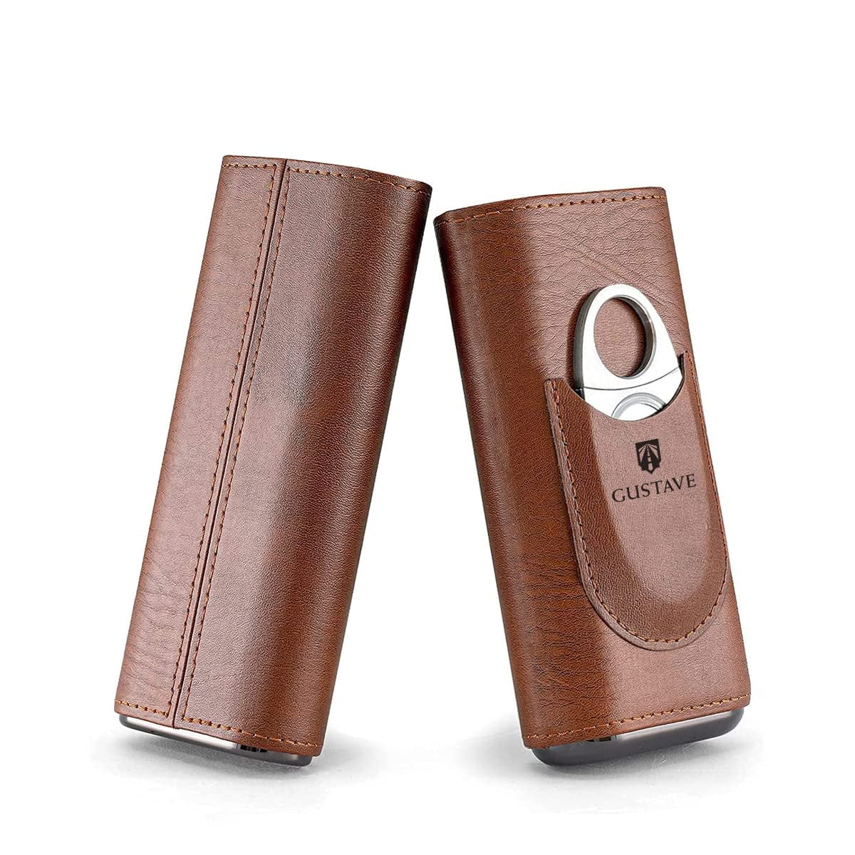 Gustave Cigar Case Holds Up to 3 Cigars Cedar Wood Lining Travel Cigars ...
