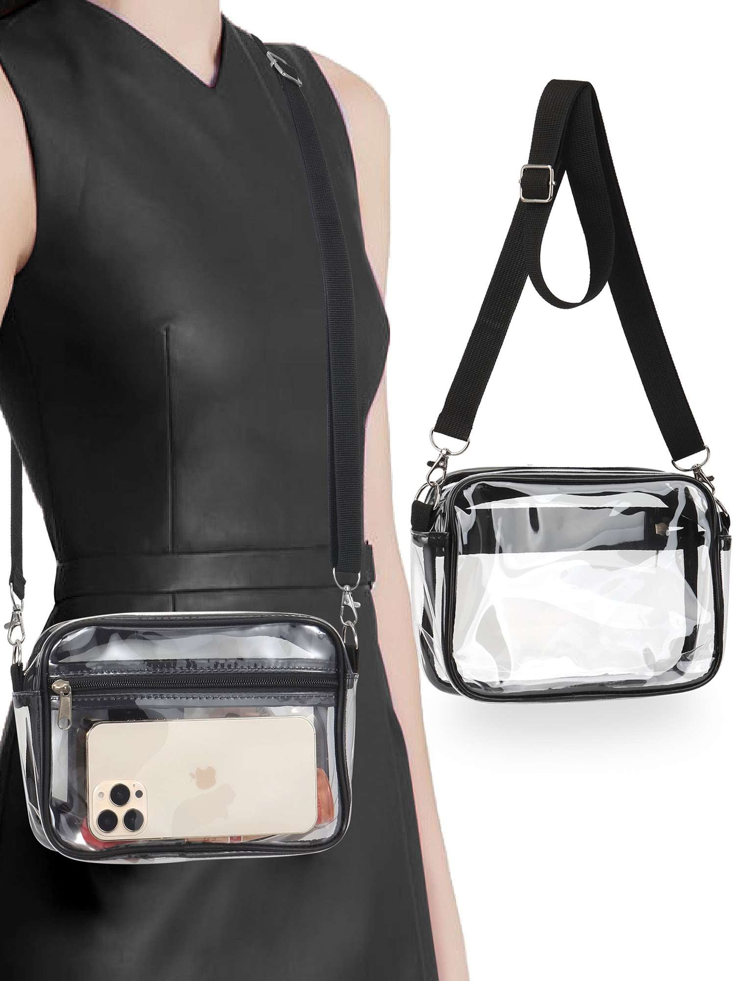 Gustave Clear Bag Stadium Approved Crossbody Purse for Concerts Sports ...