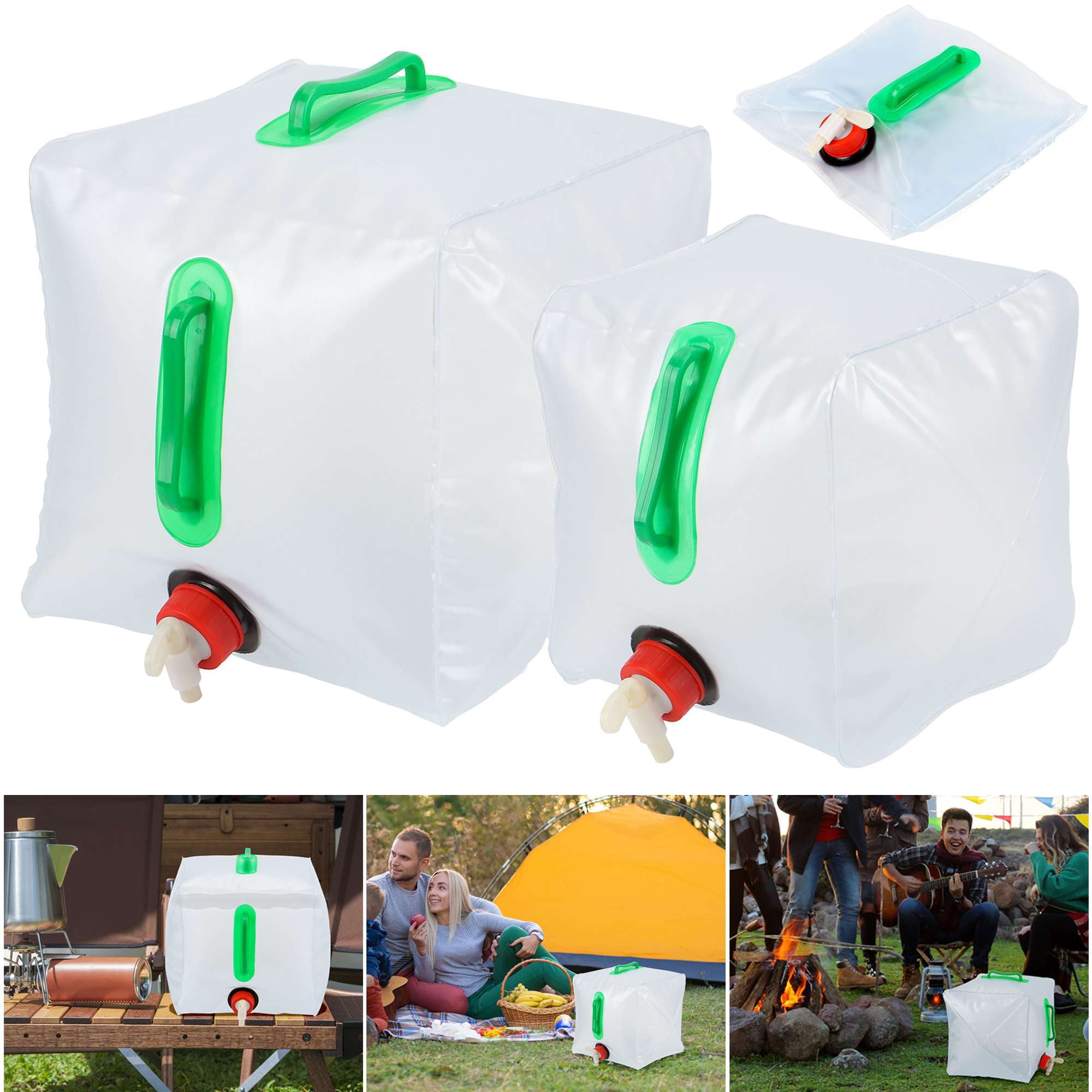 Gustave Collapsible Water Container with Spigot 5.3 Gallon Portable ...