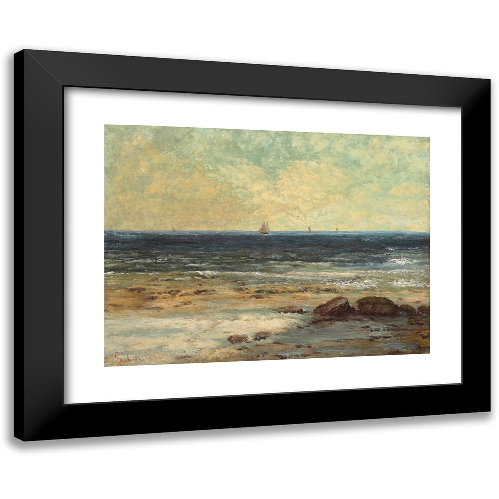 Gustave Courbet 14x11 Black Modern Framed Museum Art Print Titled - Sea ...
