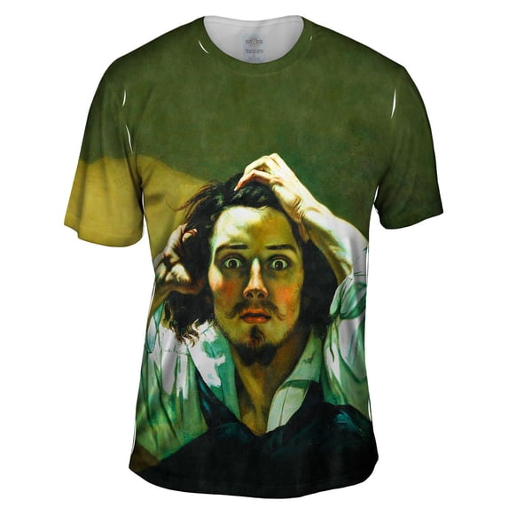 Gustave Courbet - The Desperate Man Self Portrait 1845 Mens T-Shirt All ...