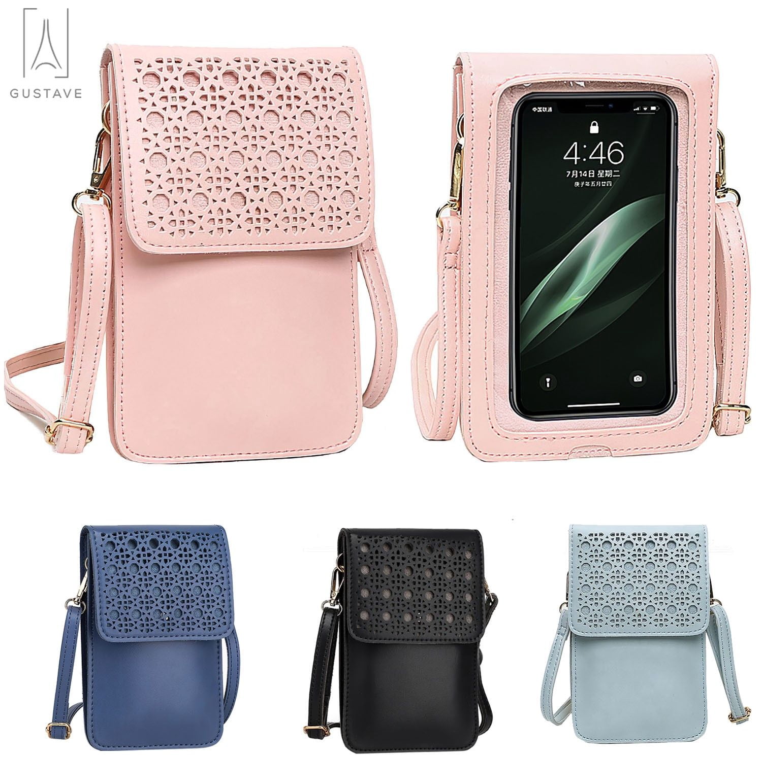 Gustave Crossbody Purse for Women Touch Screen Cell Phone Bag PU ...