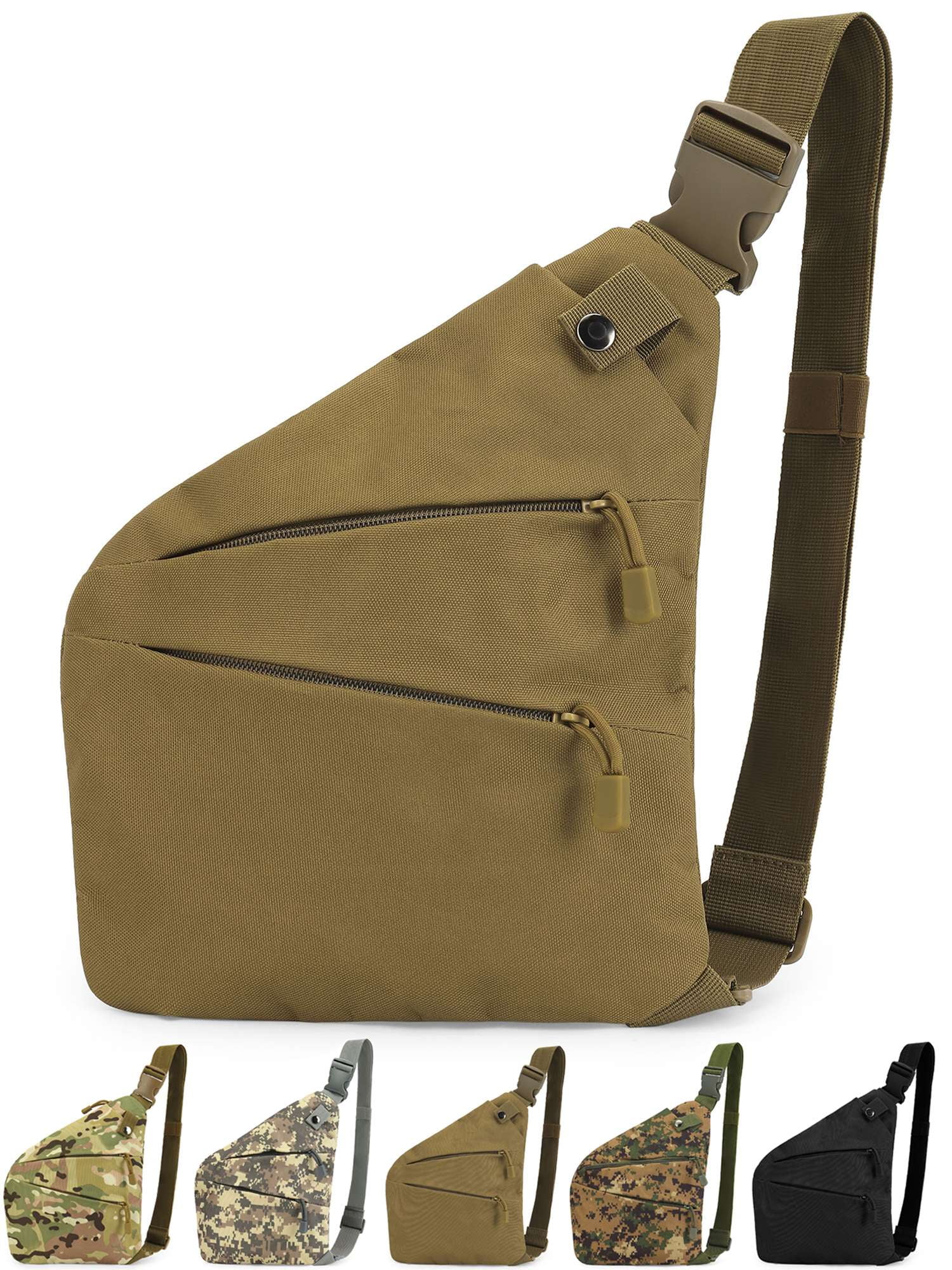 Gustave Crossbody Sling Bag for Men Women Multi-Pocket Chest Shoulder ...