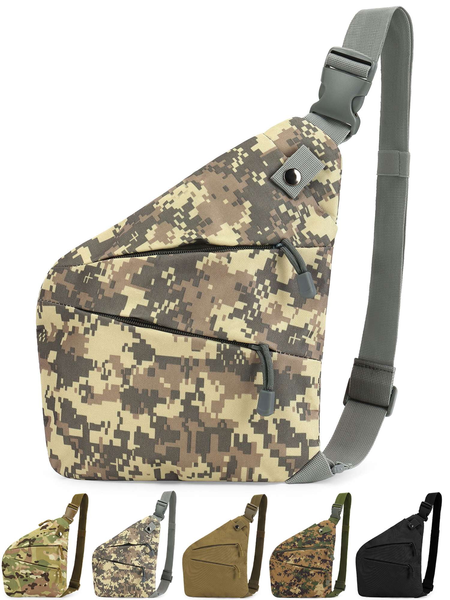 Gustave Crossbody Sling Bag for Men Women Multi-Pocket Chest Shoulder ...