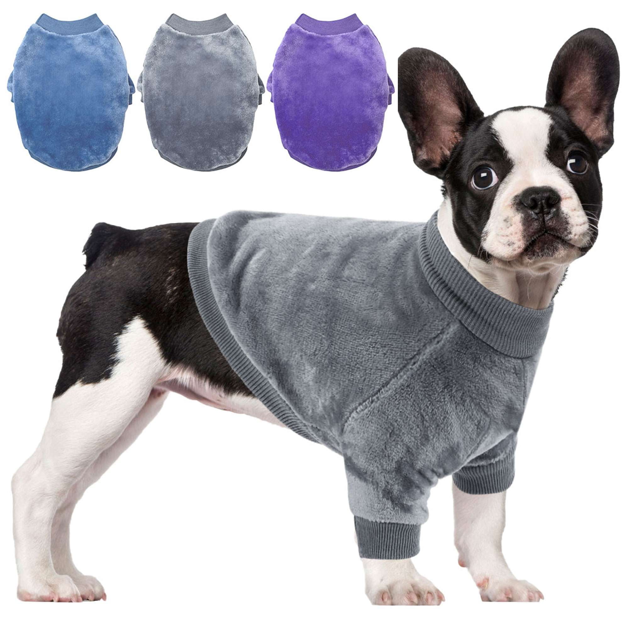 Gustave Dog Sweater Winter Warm Fleece Plush Pet Pullover Dog Clothes ...
