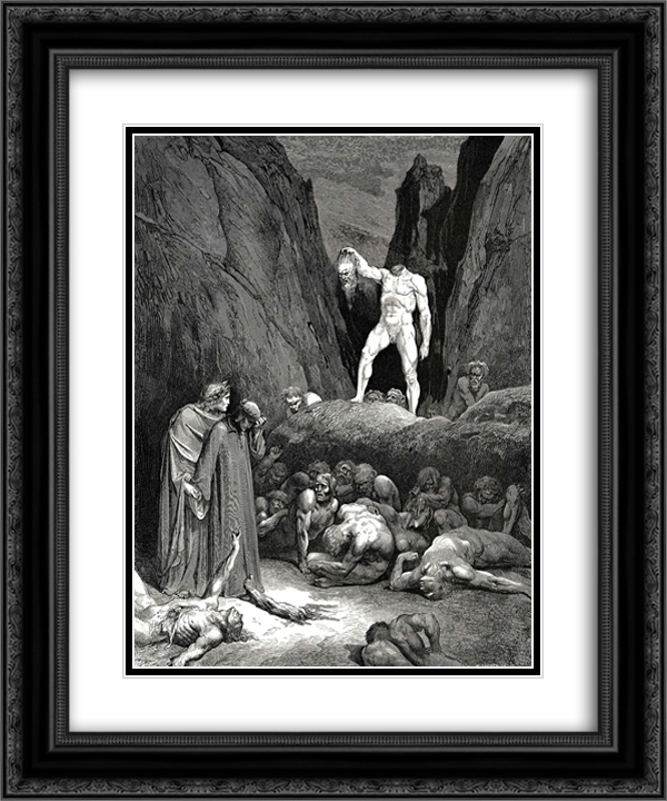 Gustave Dore 2x Matted 20x24 Framed Art Print 'The Inferno, Canto 28 ...