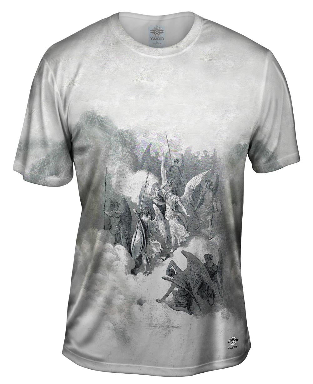 Gustave Dore - Abdiel and Satan 1868 Mens T-Shirt All Over Print ...
