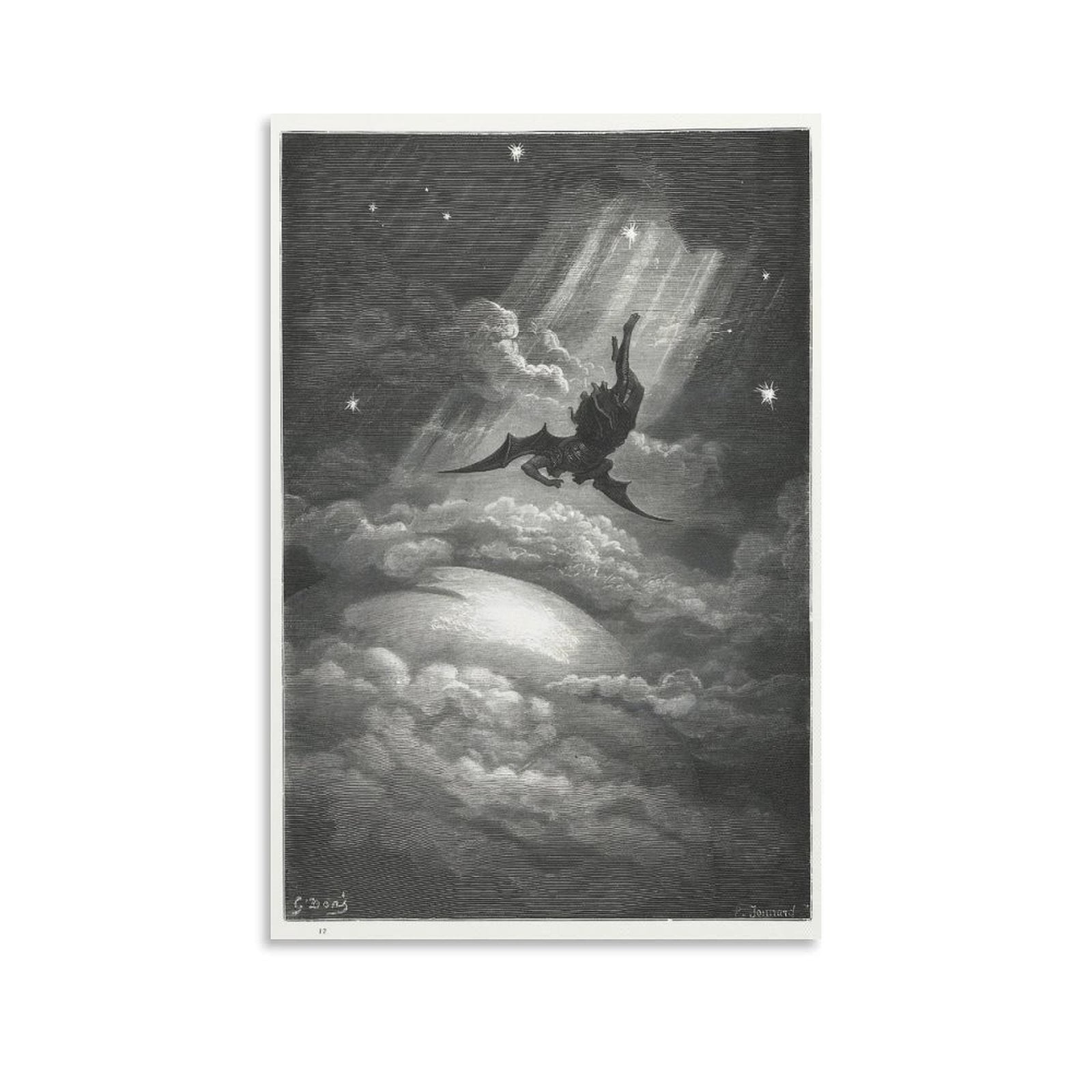 Gustave Dore Illustration Poster Paradise Lost Print Photo Art Painting ...