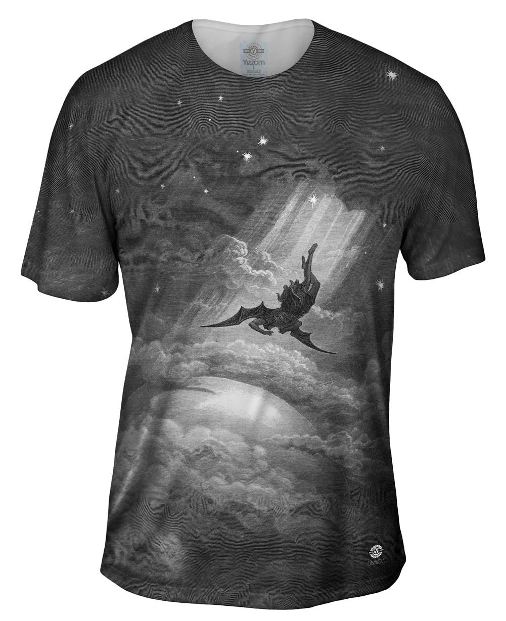 Gustave Dore - Paradise Lost Fall to Earth 1866 Mens T-Shirt All Over ...