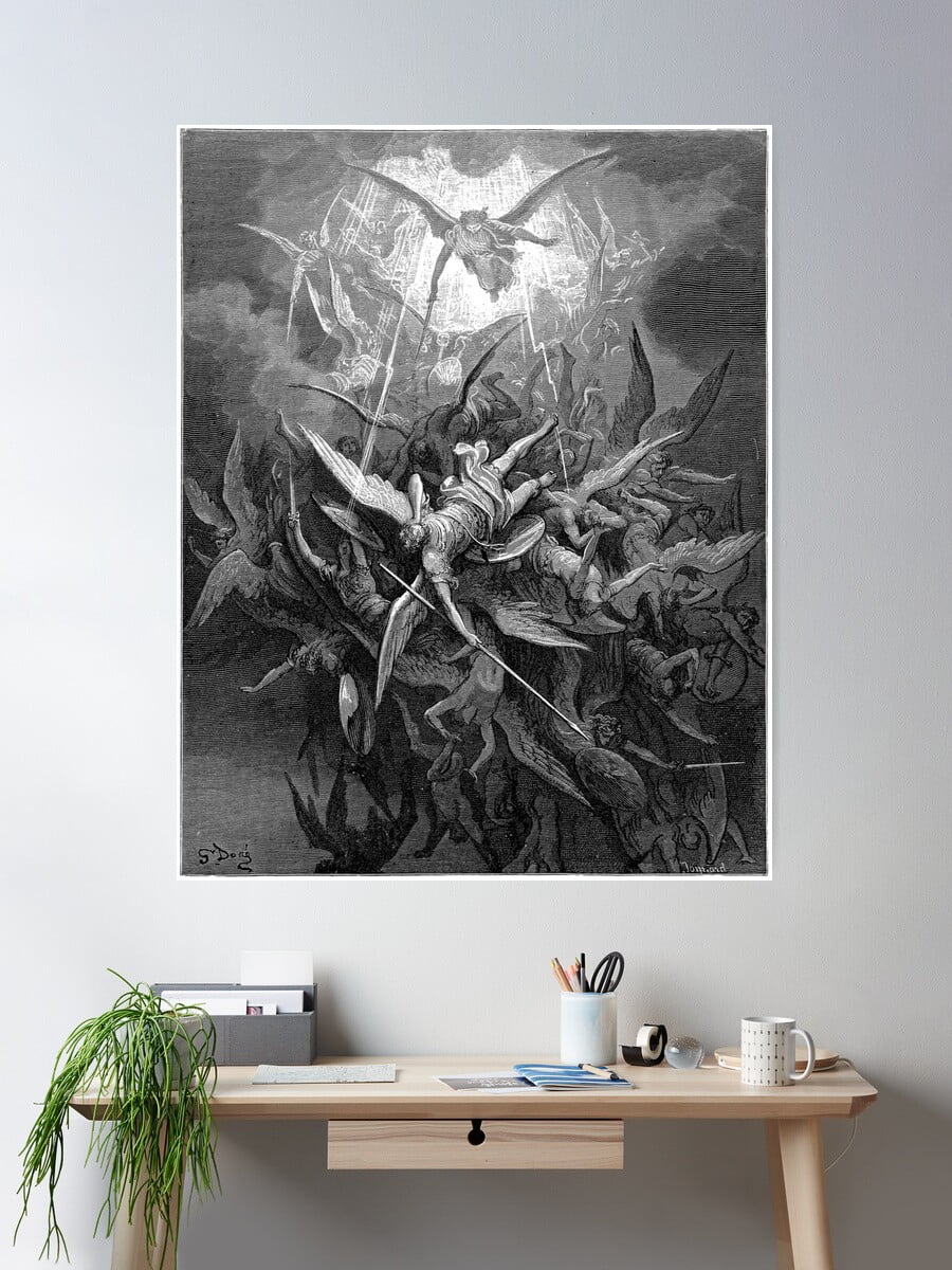 Gustave Dore Print. Almighty Power From John Milton'S Paradise Lost ...